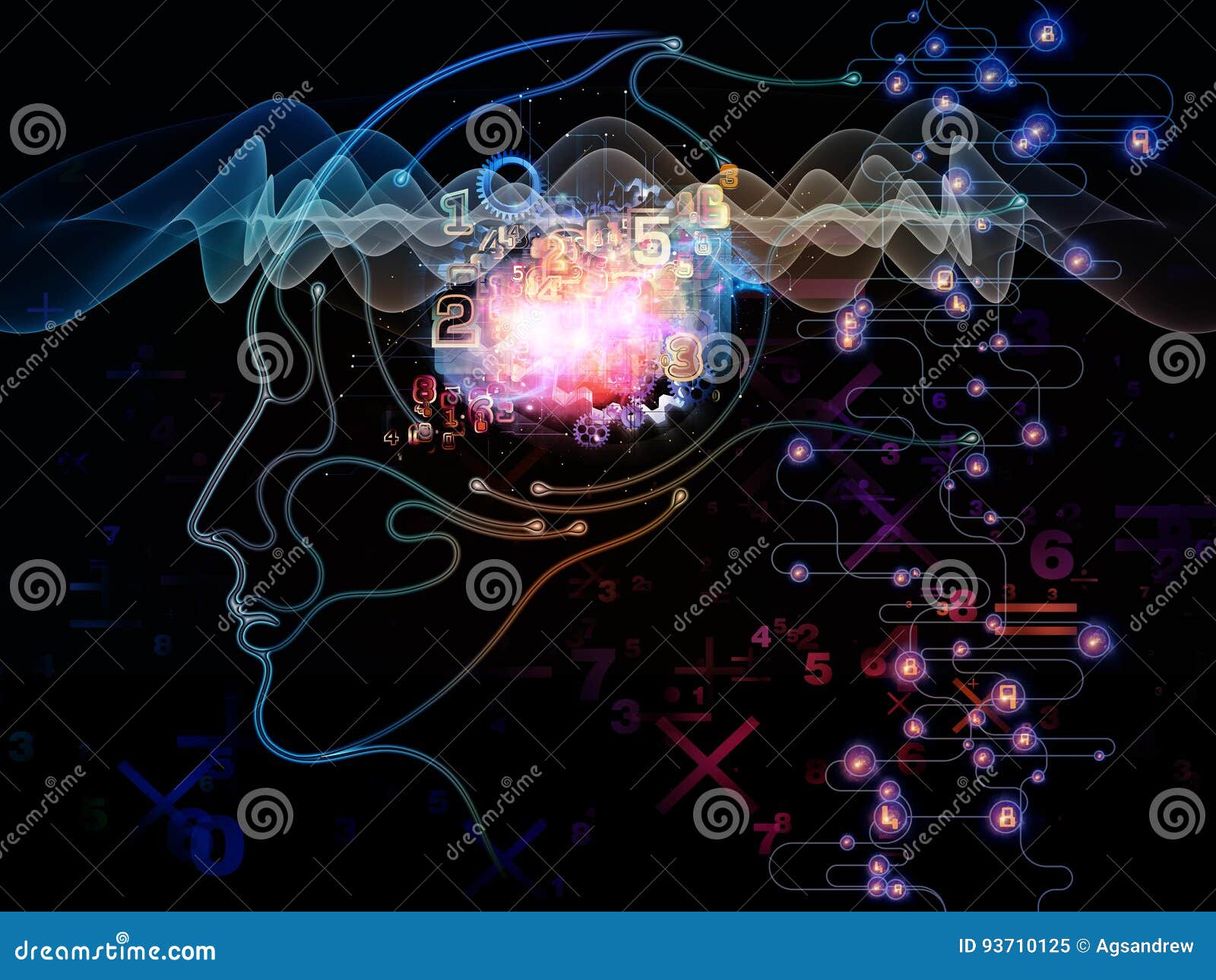 Way of Machine Consciousness Stock Illustration - Illustration of ...