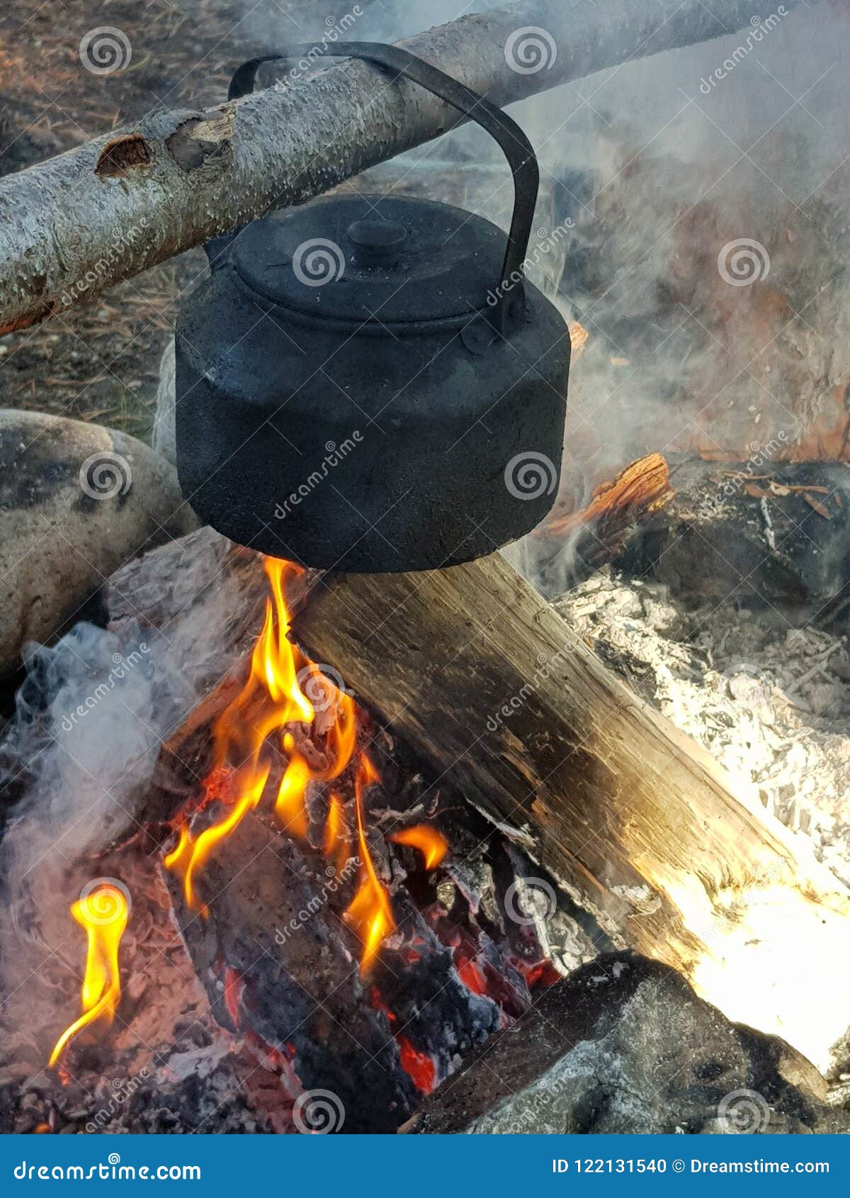 The kettel is on. stock photo. Image of summertime, filing - 122131540