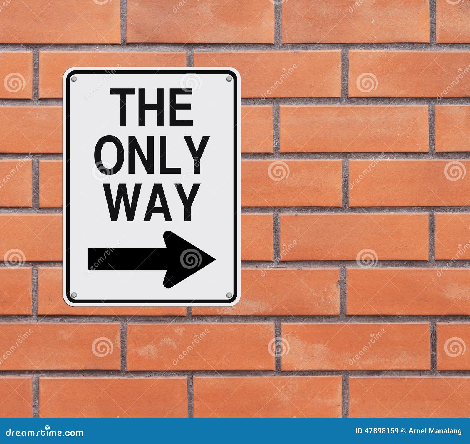The only Way stock image. Image of directional, message - 47898159