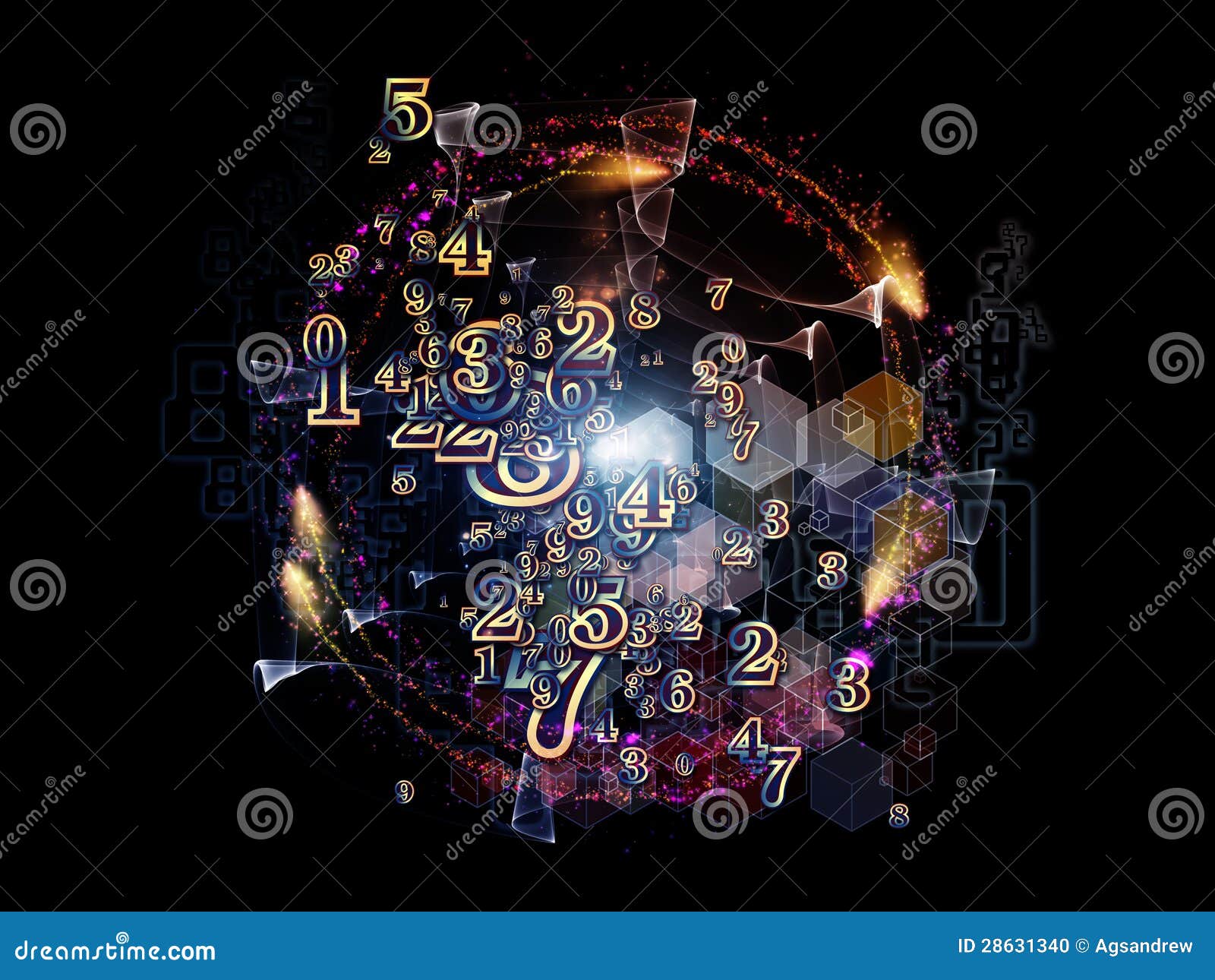 Way of Numbers stock illustration. Illustration of knowledge - 28631340