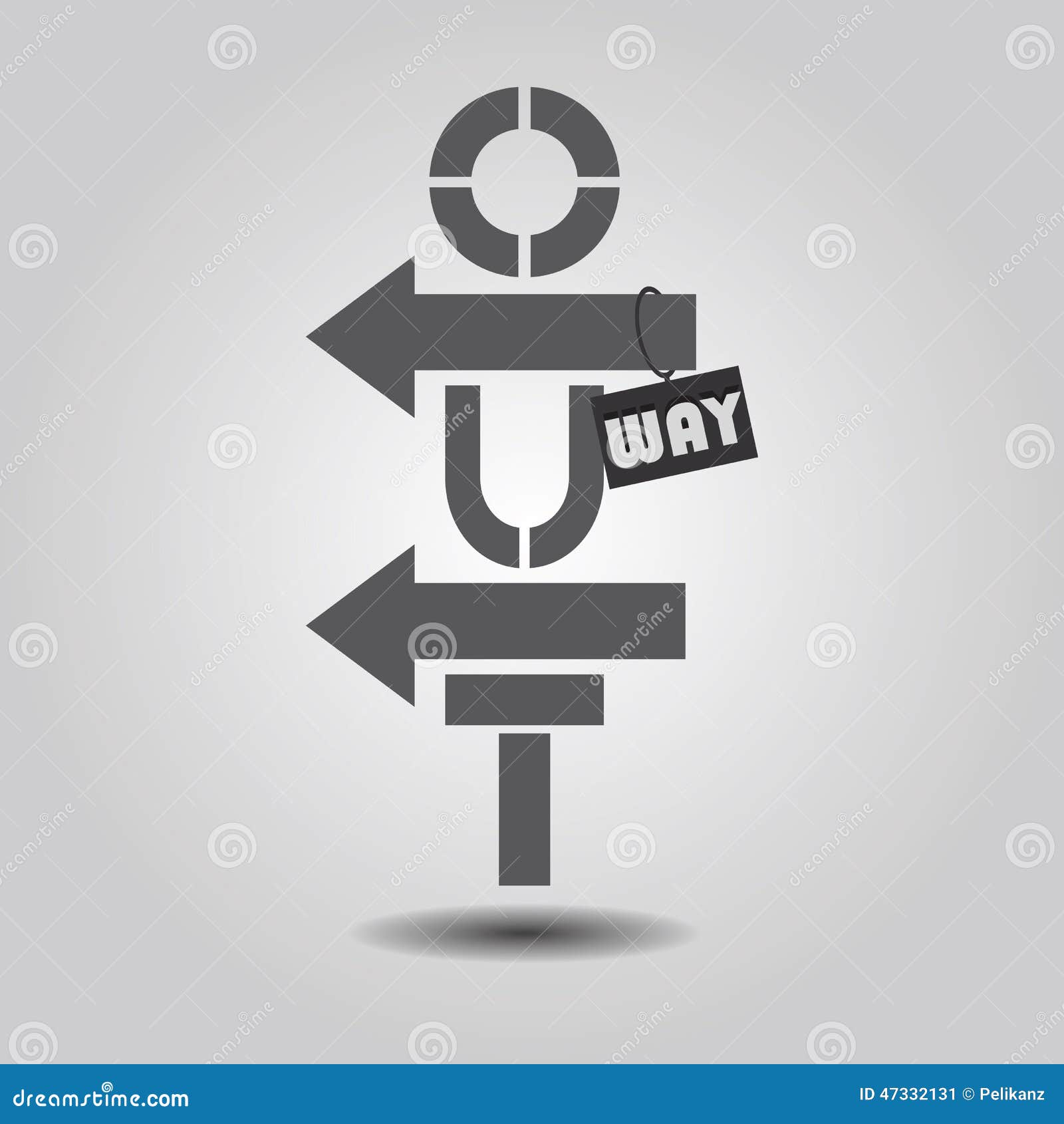Way Out Abstract Vertical Sign on Gray Gradient Background Stock Vector ...