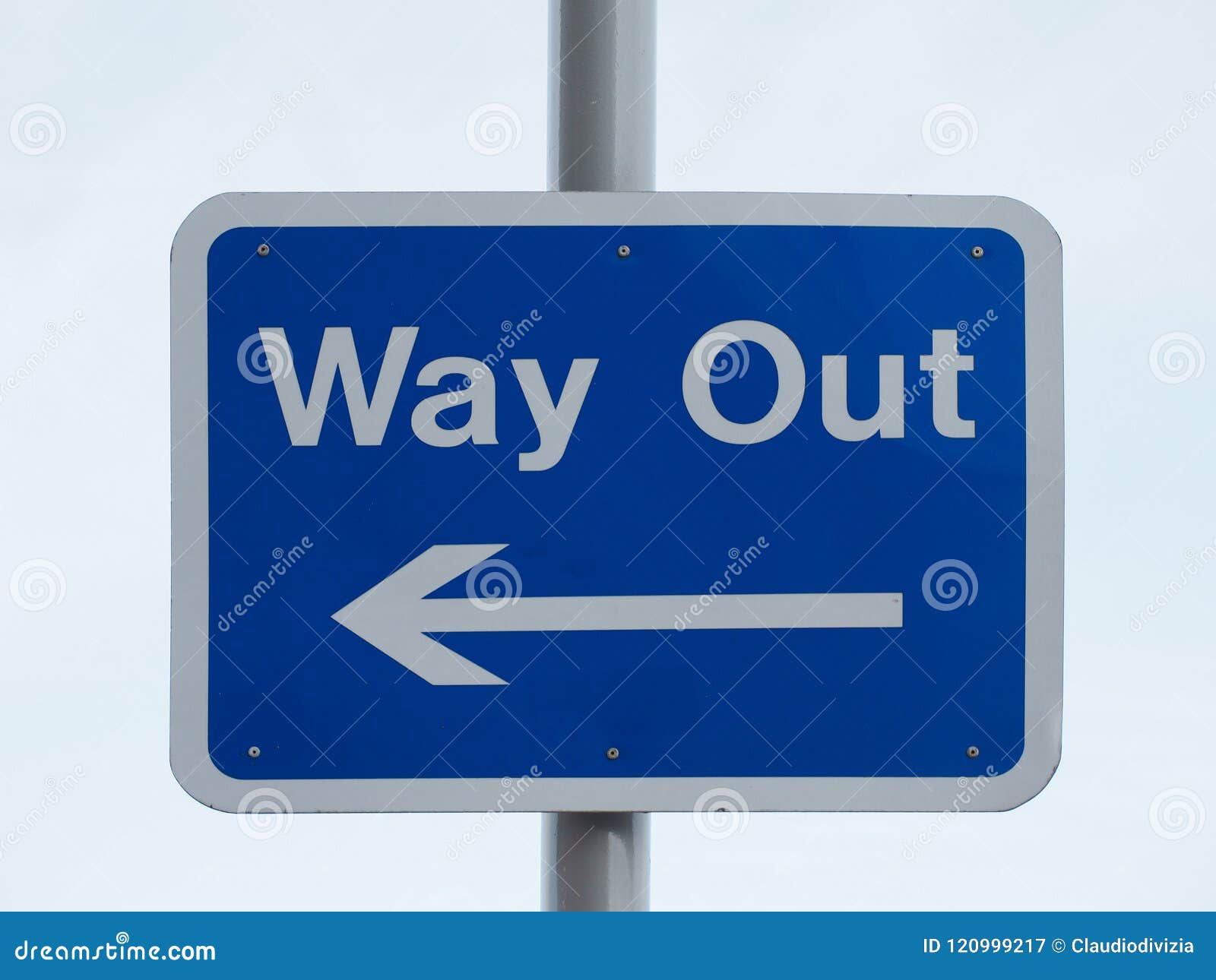 Way out sign stock image. Image of sign, direction, left - 120999217