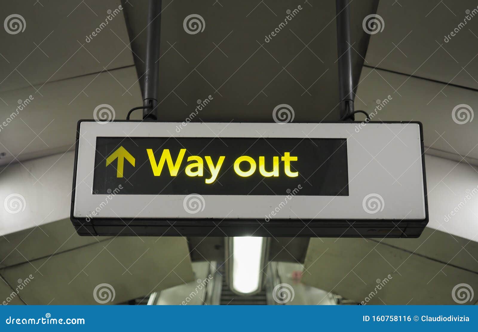 Way Out Exit Sign in London Tube Stock Photo - Image of britain, subway ...