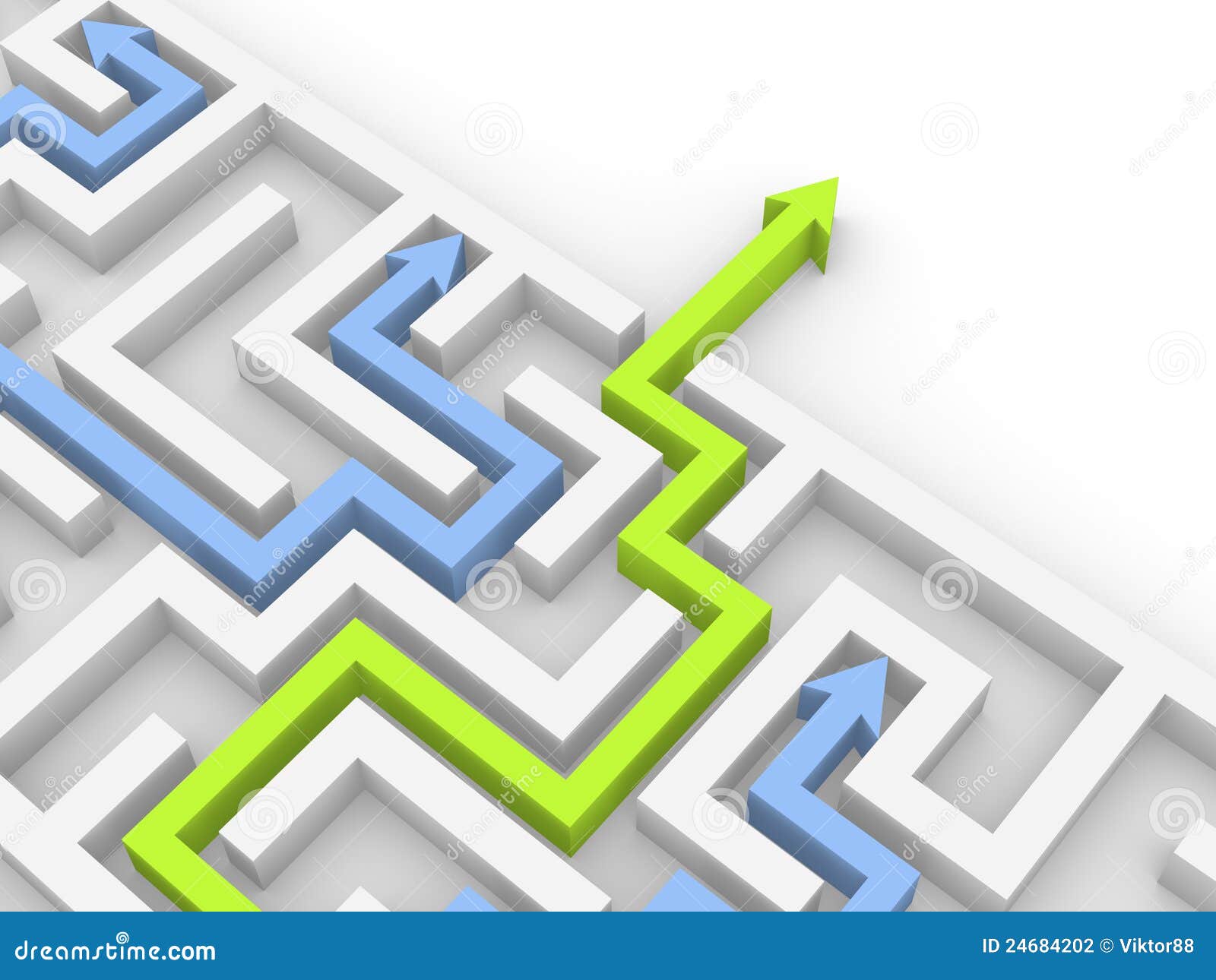 Way out of the labyrinth stock illustration. Illustration of exit ...