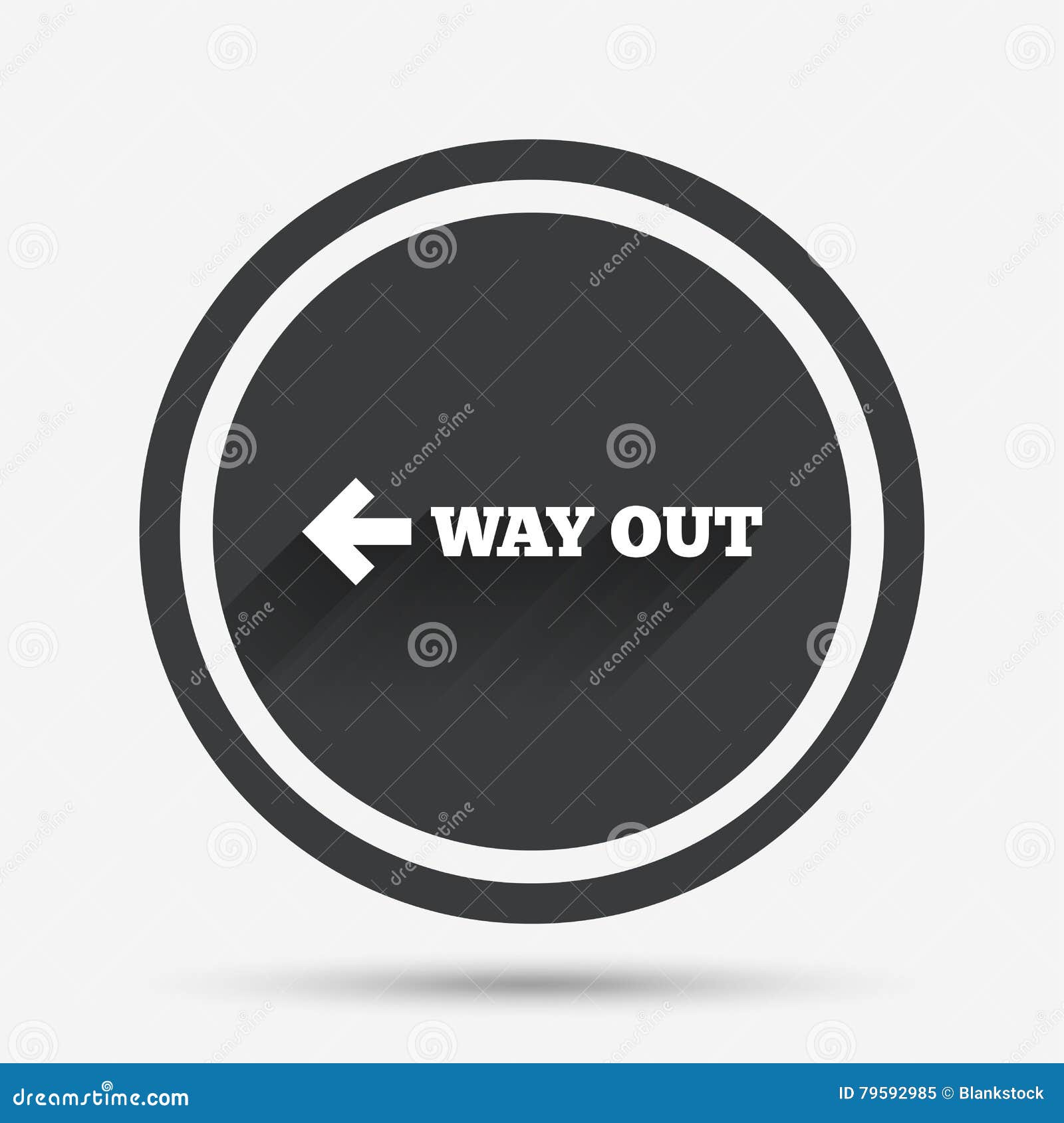 Way Out Left Sign Icon. Arrow Symbol Stock Vector - Illustration of ...