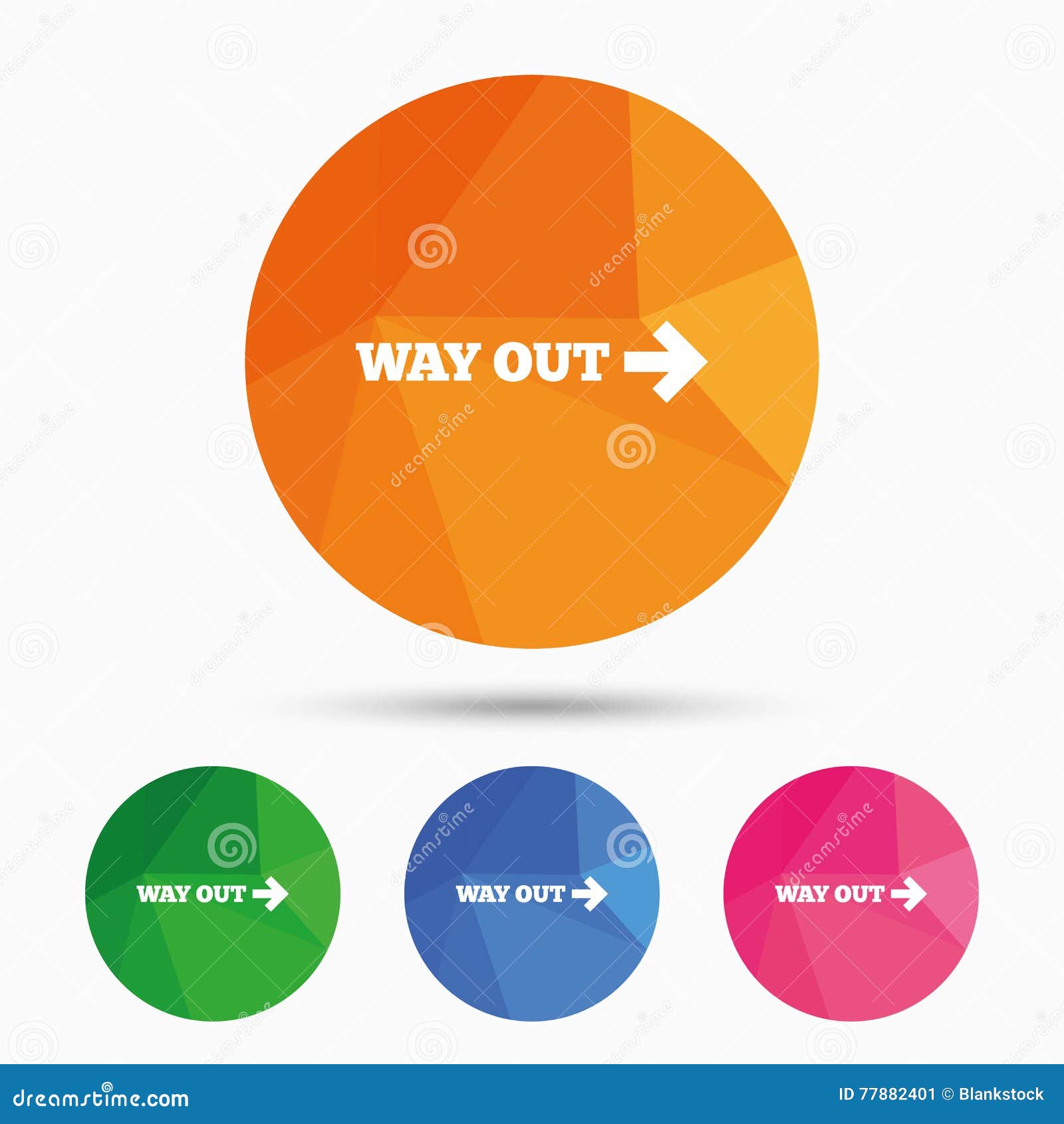 Way Out Right Sign Icon. Arrow Symbol Stock Vector - Illustration of ...