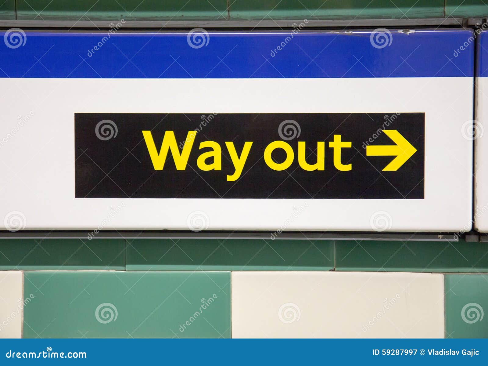 Way Out Sign in London Underground Stock Image - Image of arrowhead ...