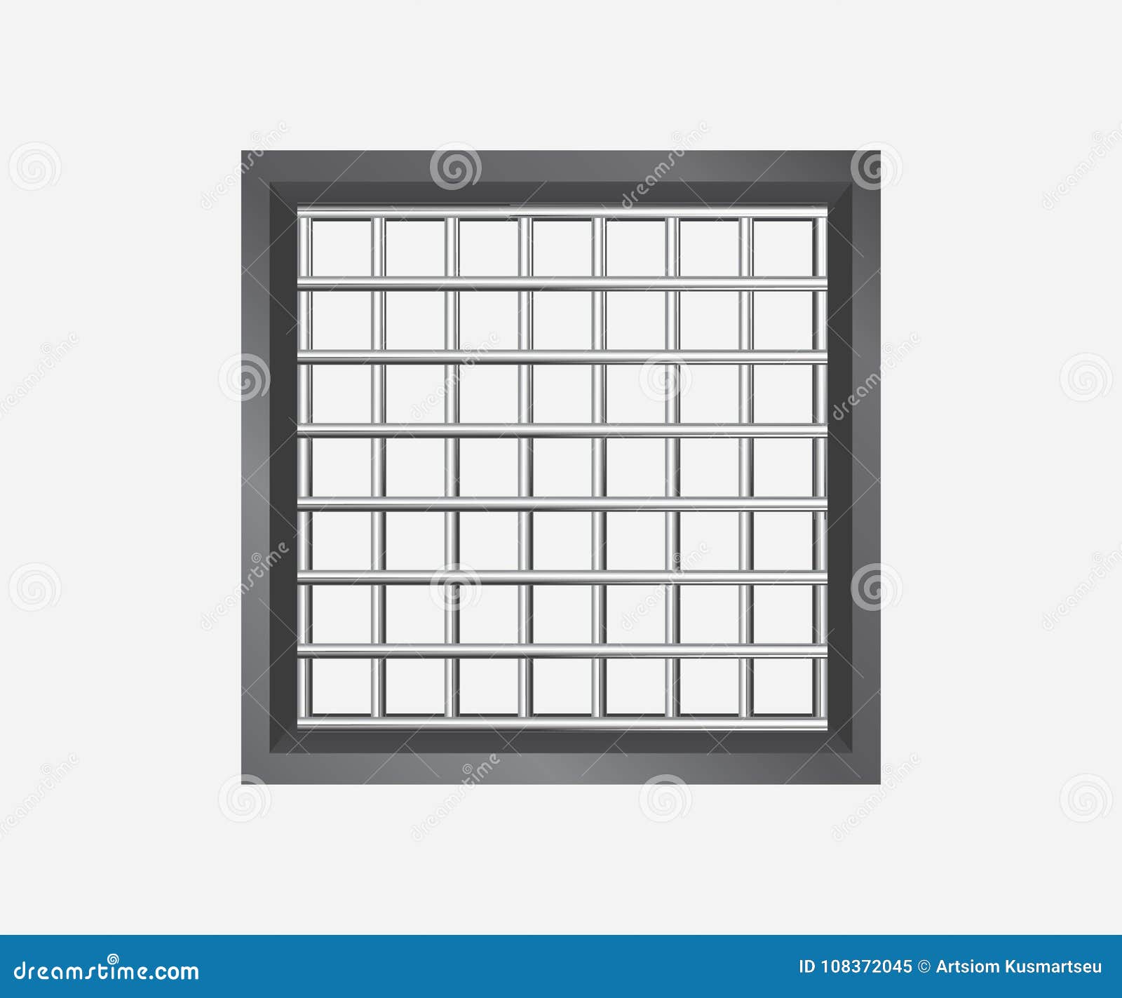 Prison Grid. Metallic Cage Isolated On Transparent Background. Vector ...