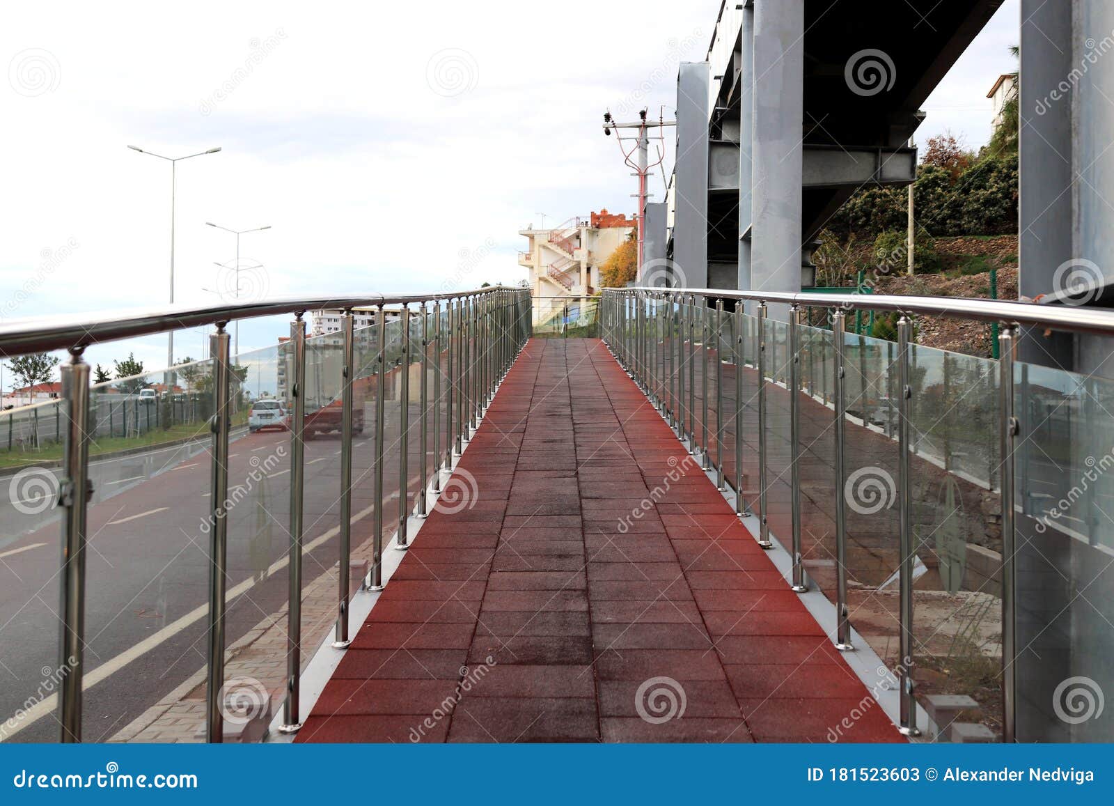 Way on passage bridge stock image. Image of path, upstairs - 181523603