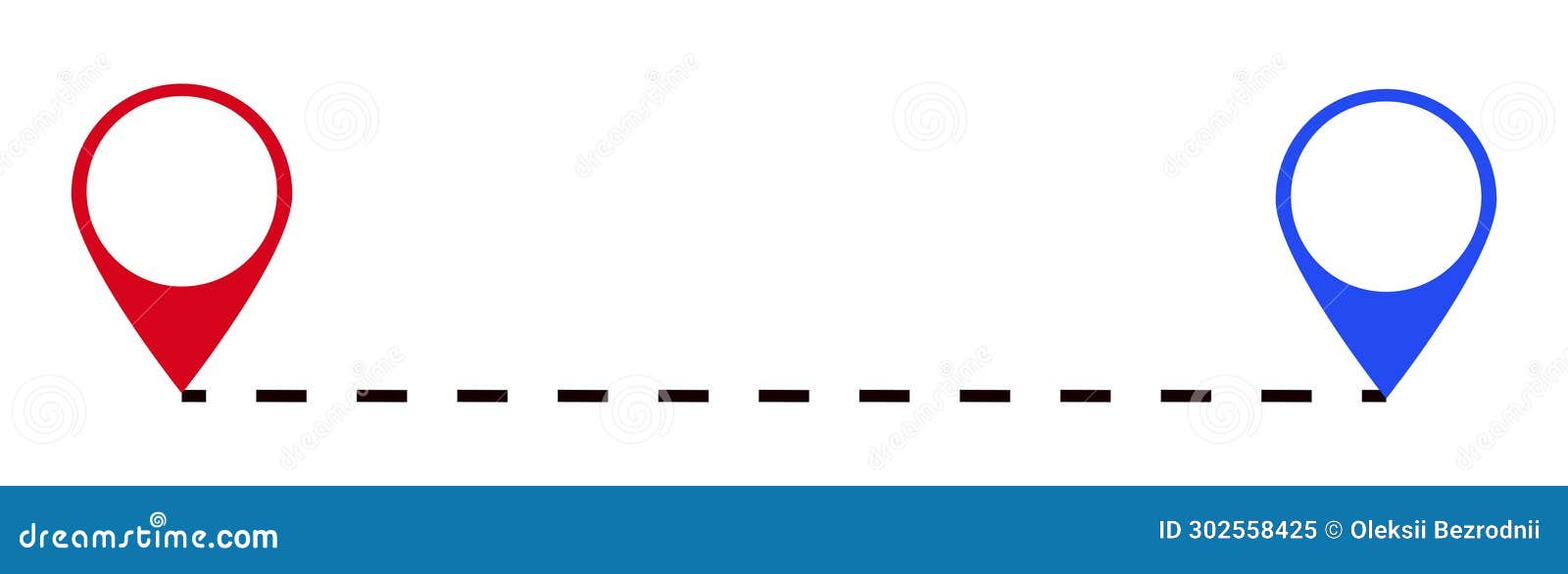 Way from Point a To Point B Template Stock Vector - Illustration of ...