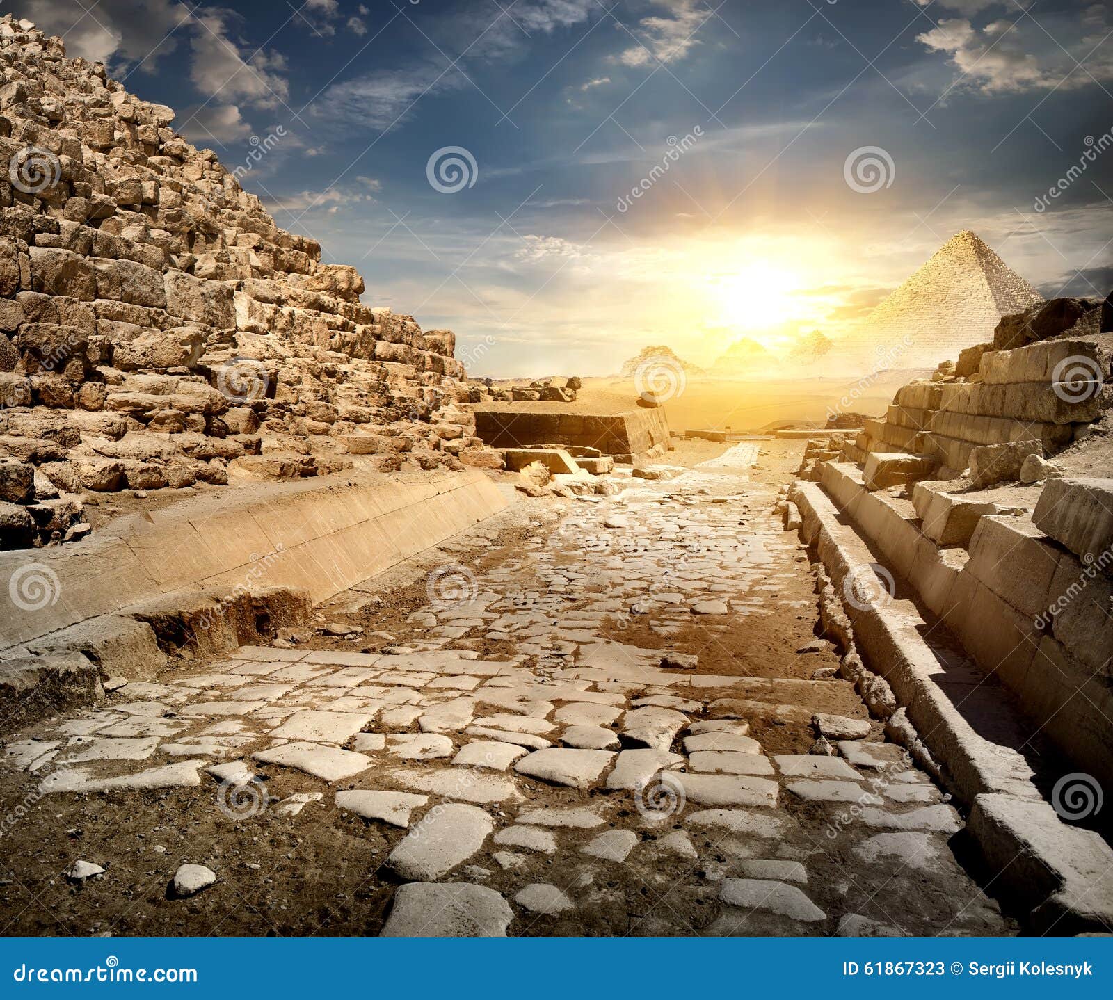 Way through pyramids stock image. Image of heat, orange - 61867323