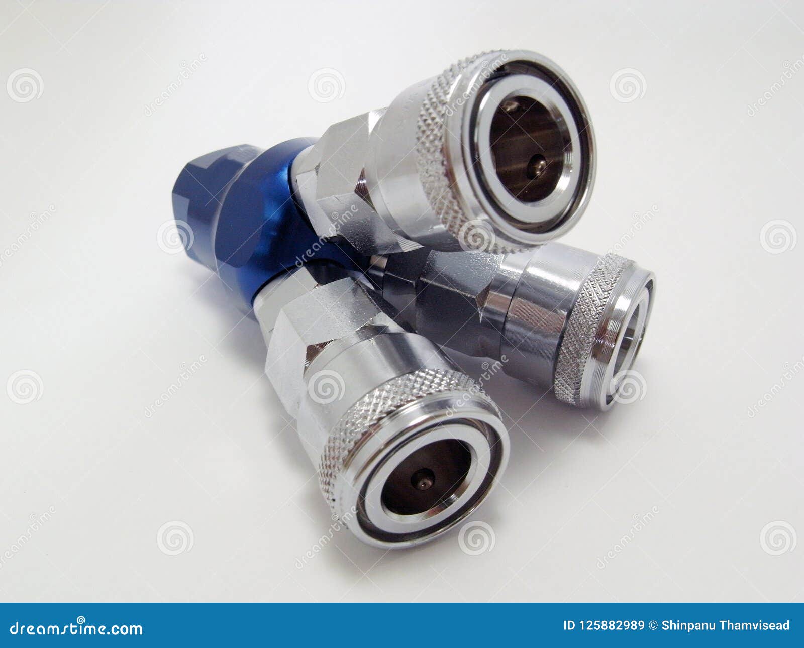 3 Way Quick Coupler Set Isolated on White Background Stock Image ...