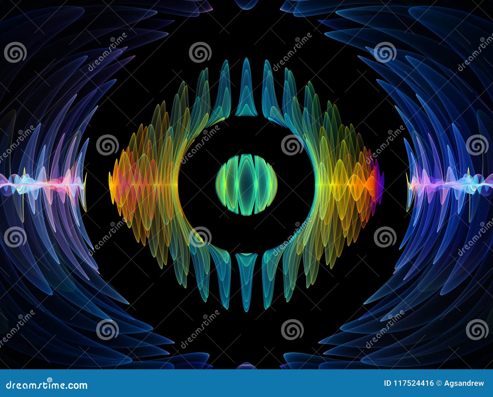 Way of Radial Oscillation stock illustration. Illustration of quantum ...