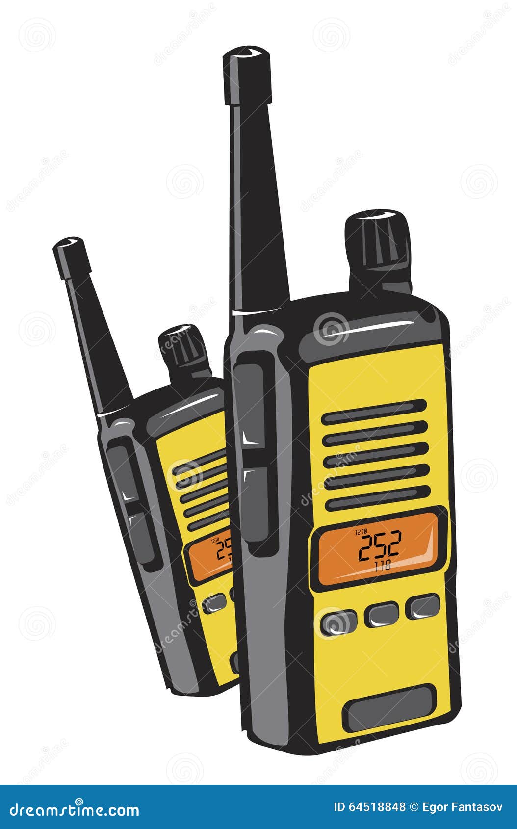 2 way radios stock vector. Illustration of electronic - 64518848