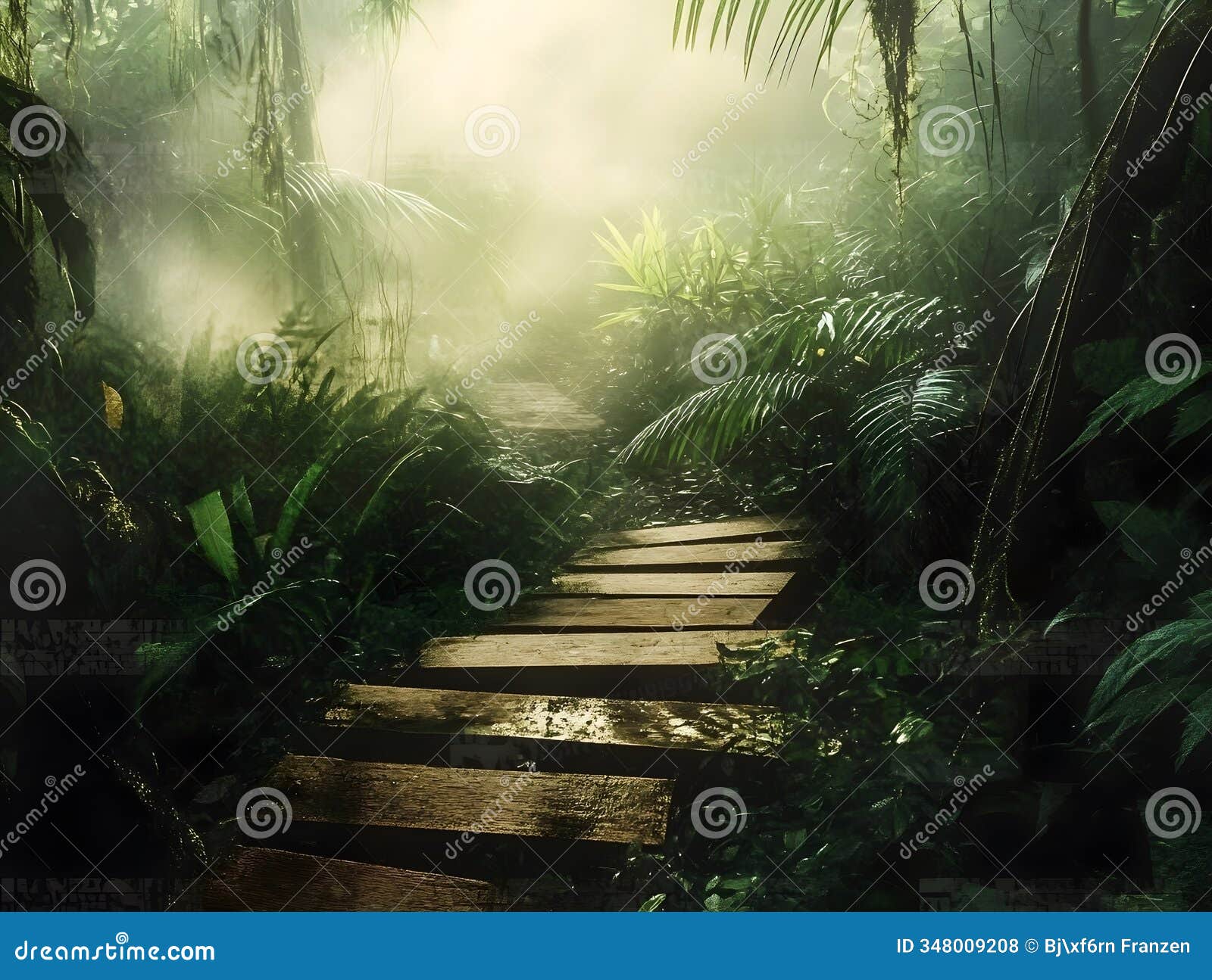 Jungle Path Nature Pathway Green Forest Road Stock Illustration ...