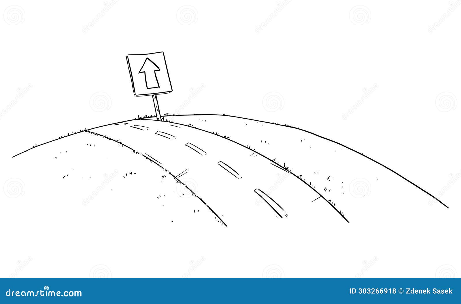 Road or Way Going Forward, Vector Cartoon Illustration Stock ...
