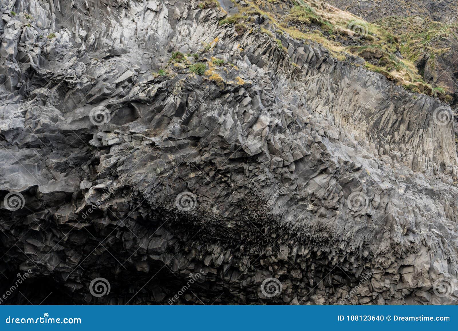 Basalt rocks close up stock photo. Image of ocean, grey - 108123640