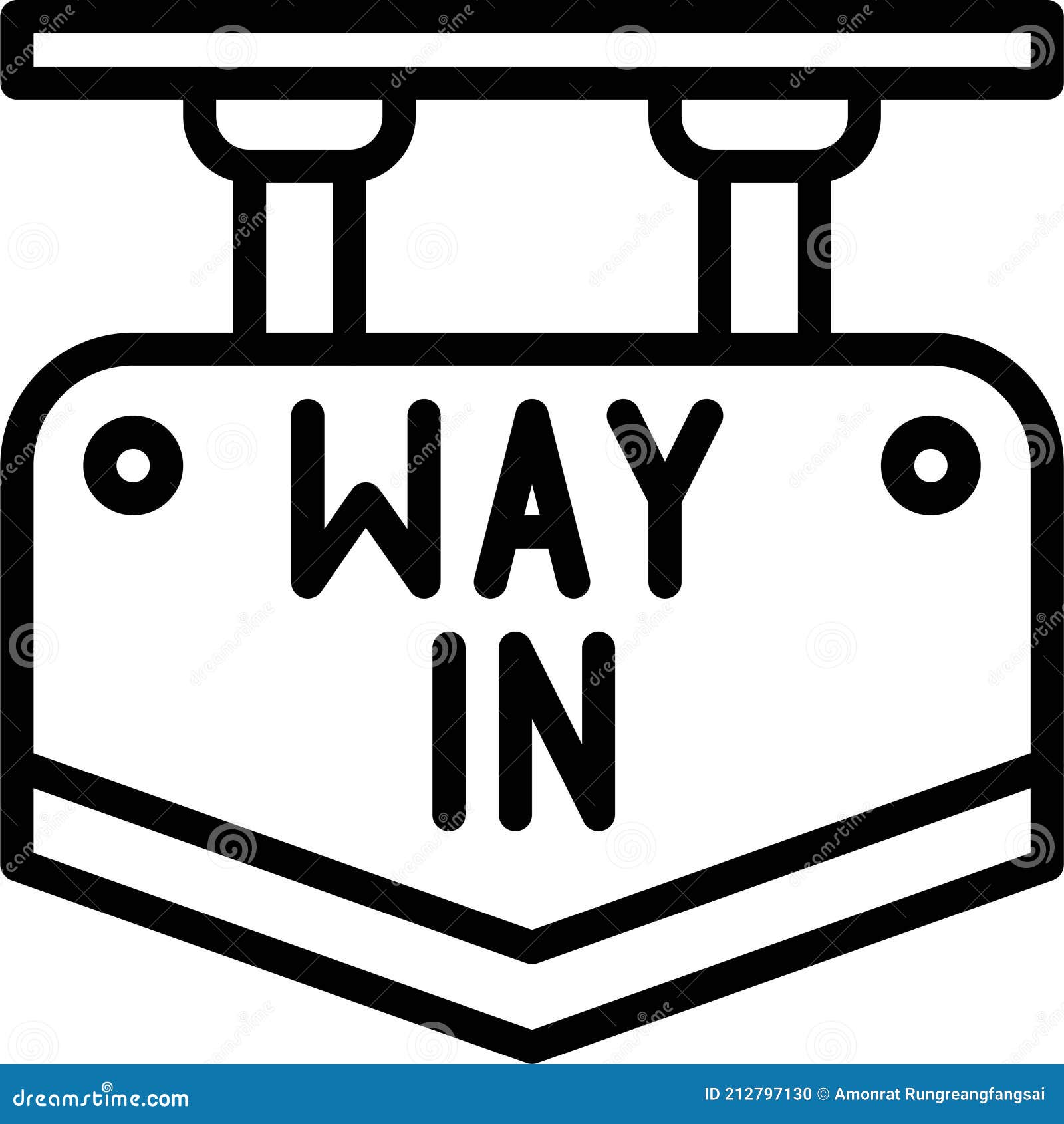 Way in Sign Icon, Parking Lot Related Vector Stock Vector ...