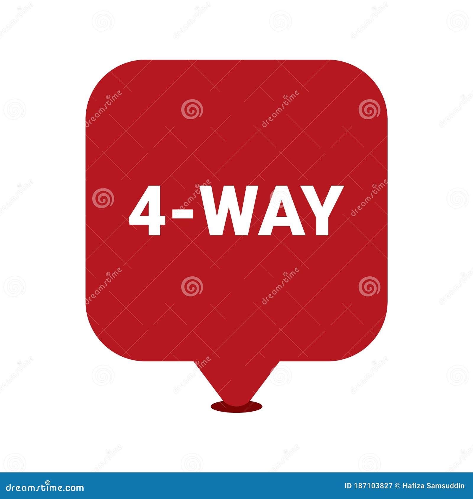 4 Way Sign. Vector Illustration Decorative Design Stock Vector ...