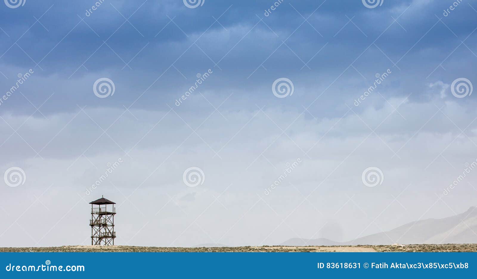 Way sky blue watchtower stock image. Image of landscape - 83618631