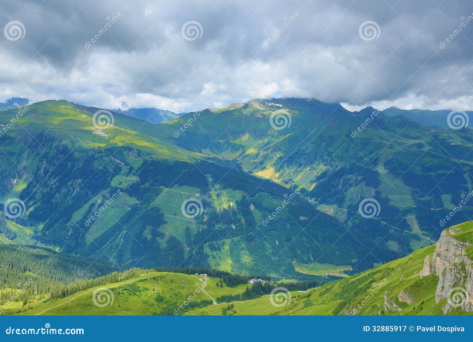 The Way from Stubnerkogel, Bad Gastein, Funicular, Austria Stock Image ...