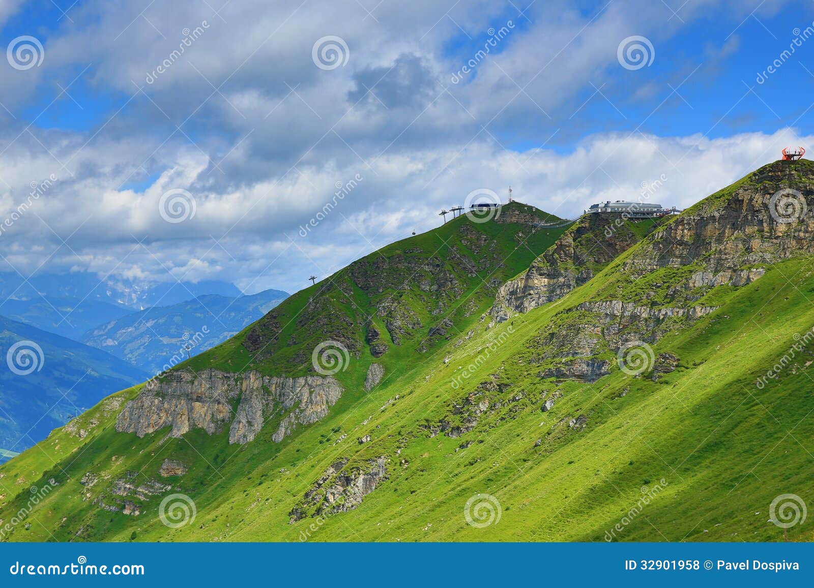 The Way from Stubnerkogel, Bad Gastein, Funicular, Austria Stock Photo ...