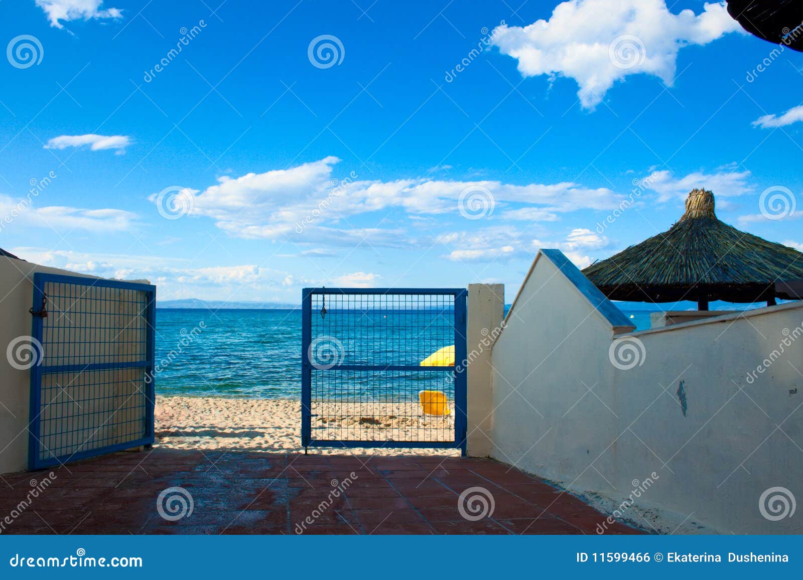 Way to the beach. stock photo. Image of shore, real, cloud - 11599466