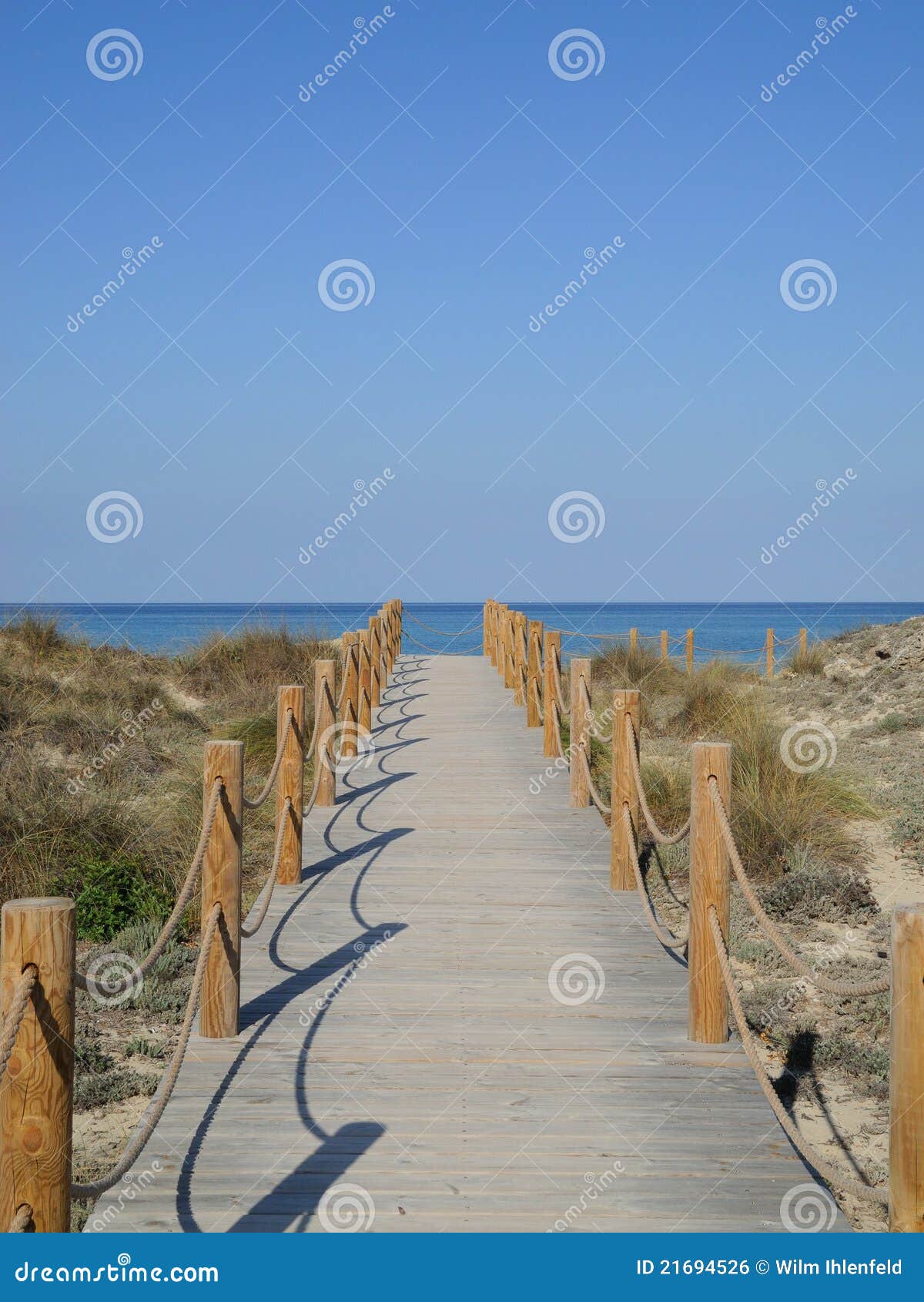 Way to the beach stock photo. Image of bridge, mediterranean - 21694526