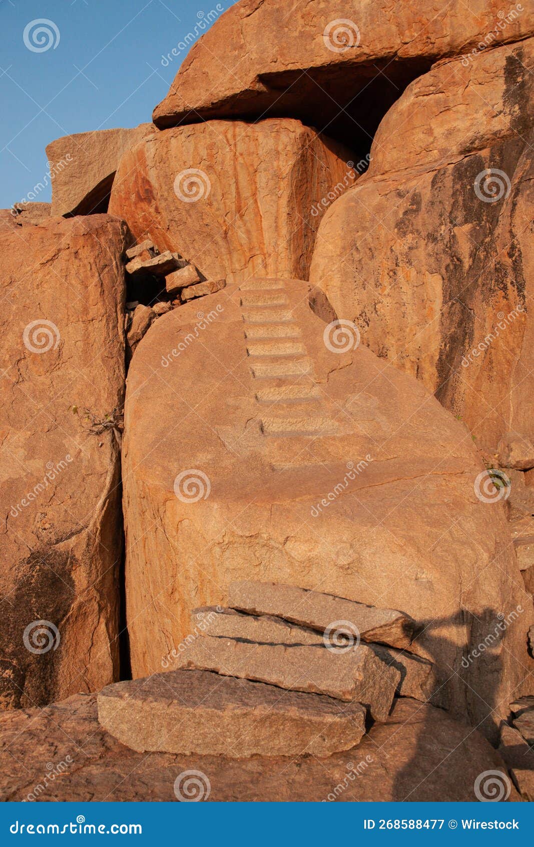 Way To a Cave on Rocky Stones Stock Image - Image of landscape ...