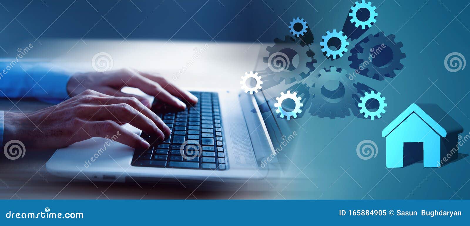 Way To Configure Smart Home Settings Stock Image - Image of innovation ...