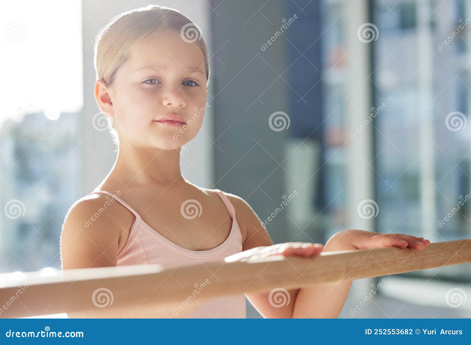 The only Way To Do it is To Do it. a Little Girl Practicing Ballet in a ...