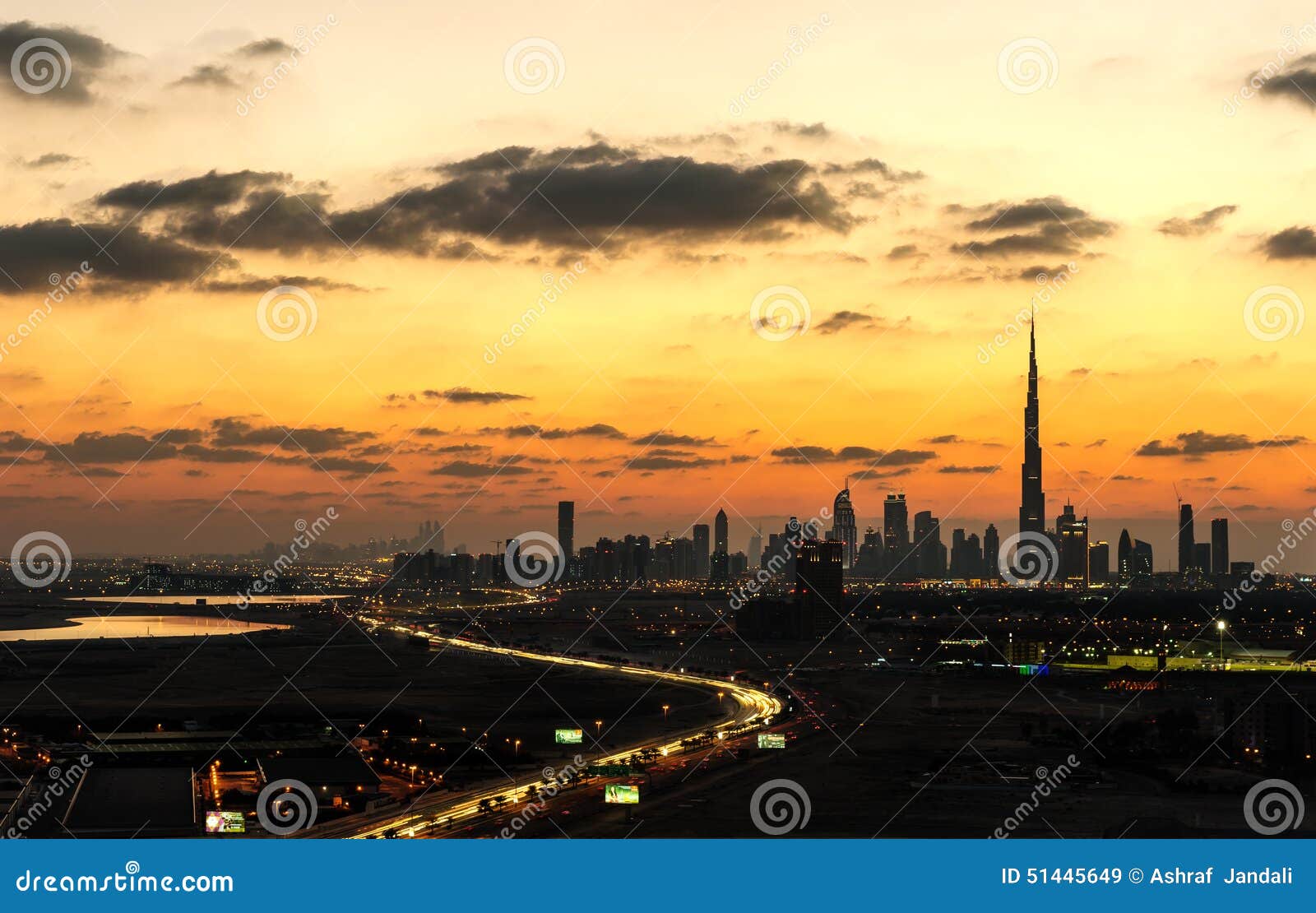 The way to Dubai stock image. Image of horizon, pond - 51445649