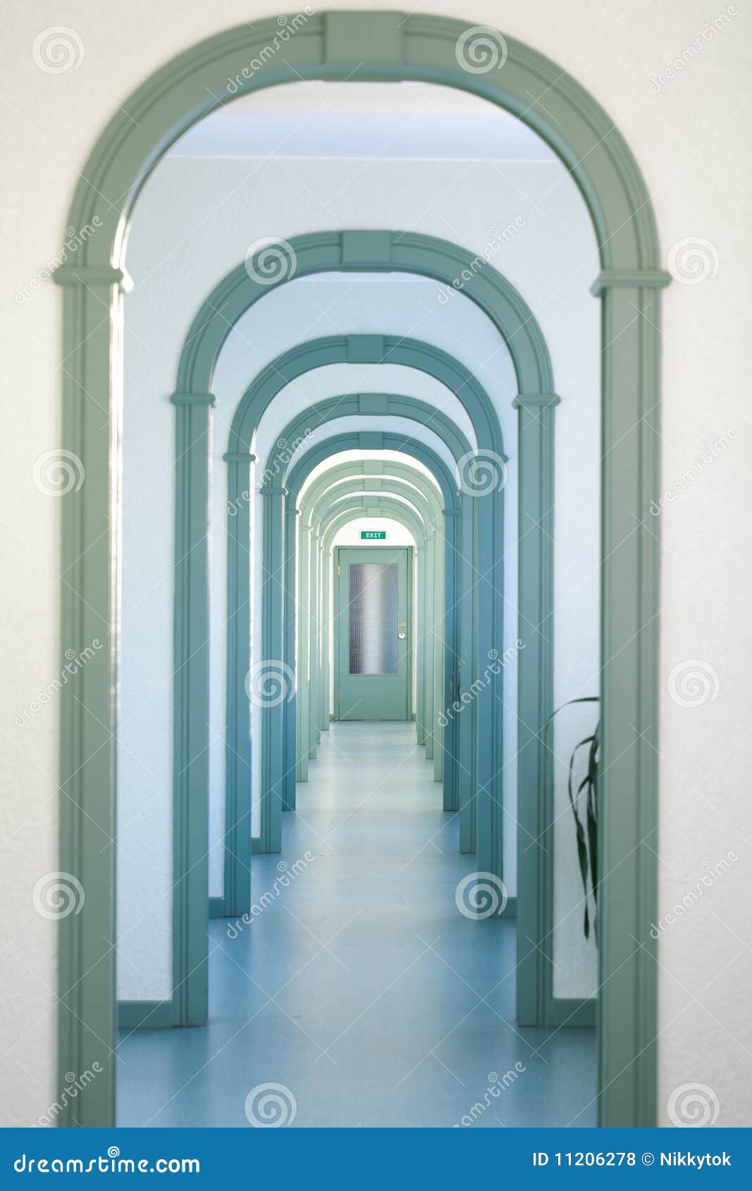 Way to the exit stock photo. Image of corridor, arches - 11206278