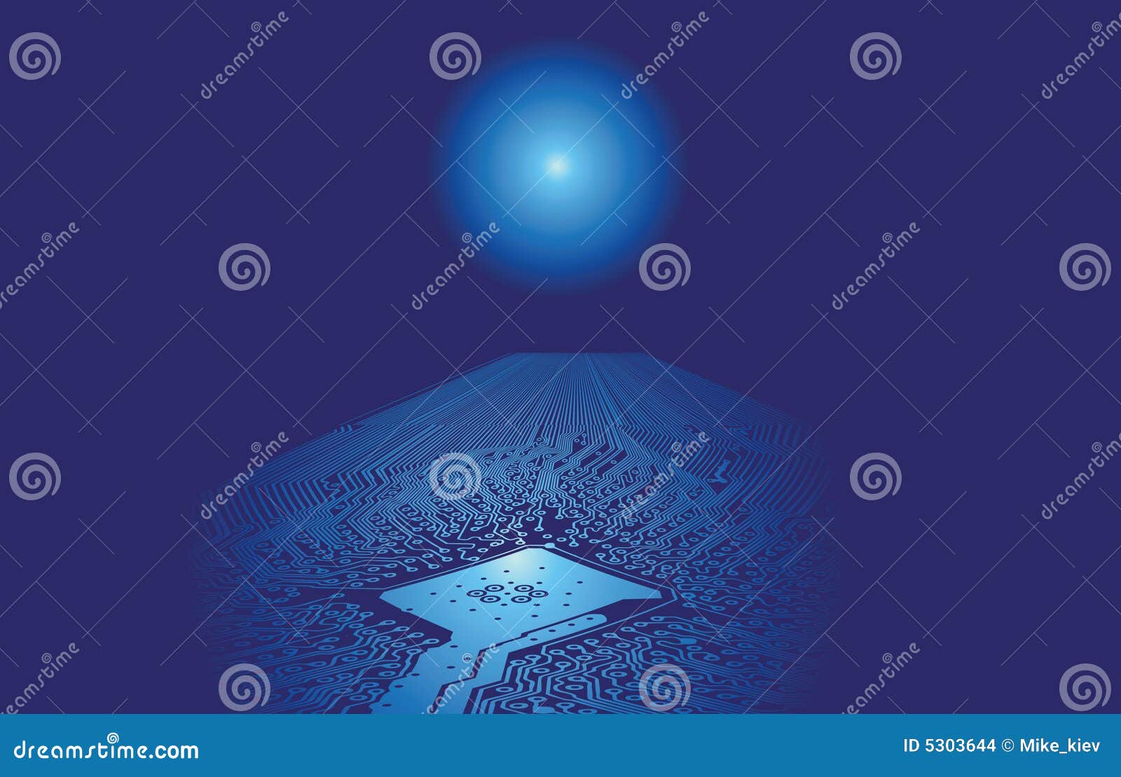 Way to the future stock vector. Illustration of electricity - 5303644