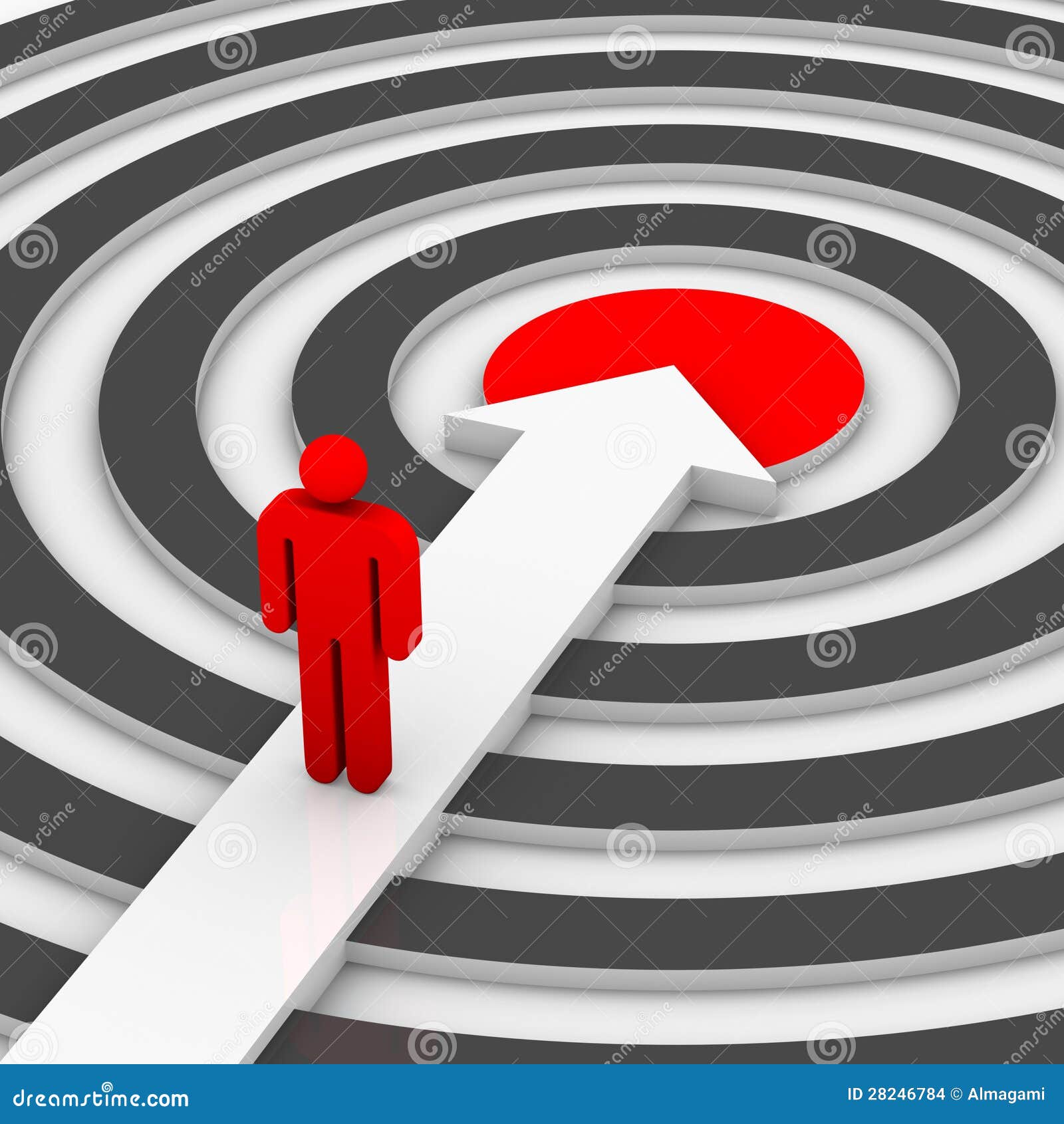 Way to goal stock illustration. Illustration of solution - 28246784