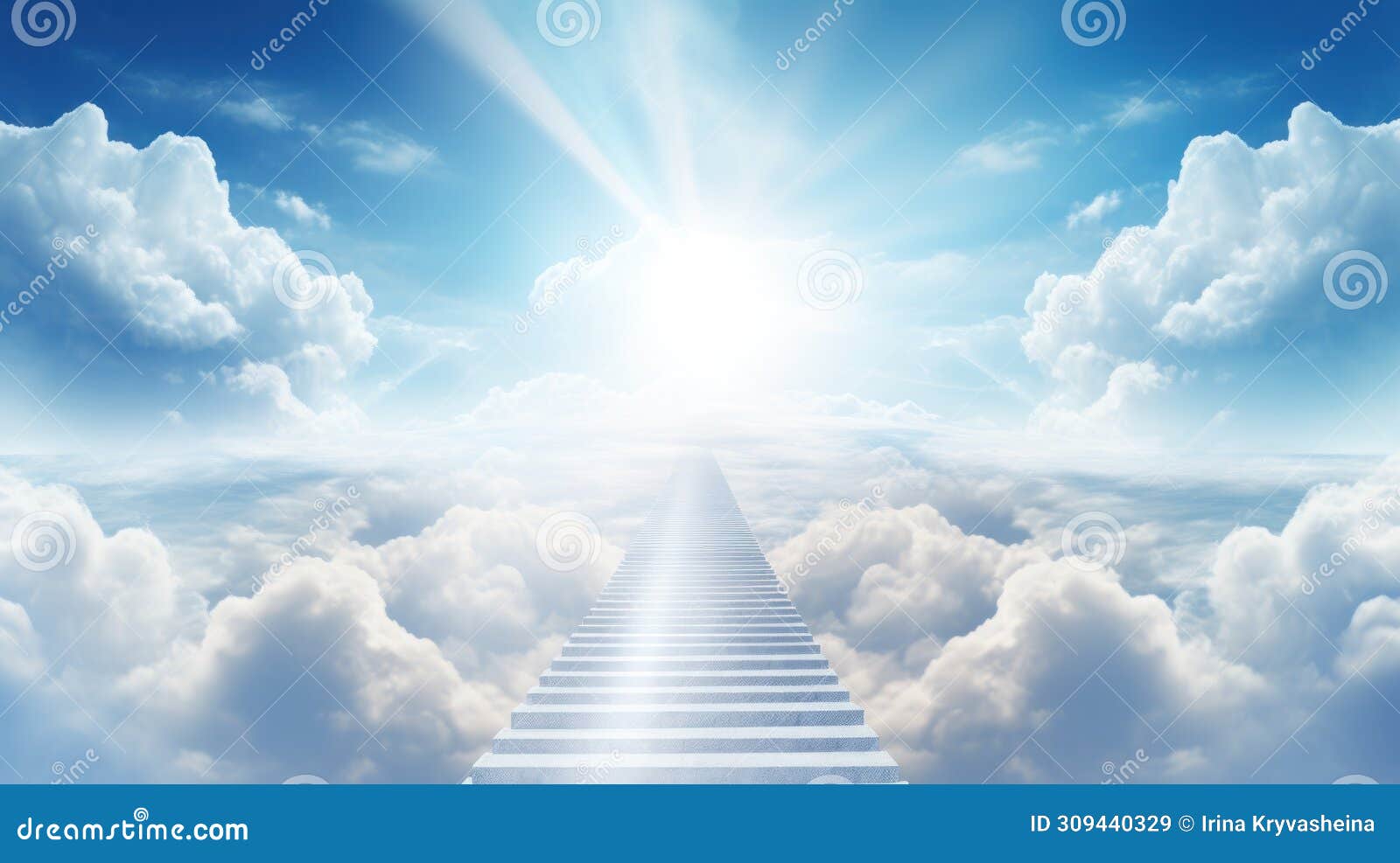 Way to Heaven in clouds stock image. Image of holy, sunrise - 309440329