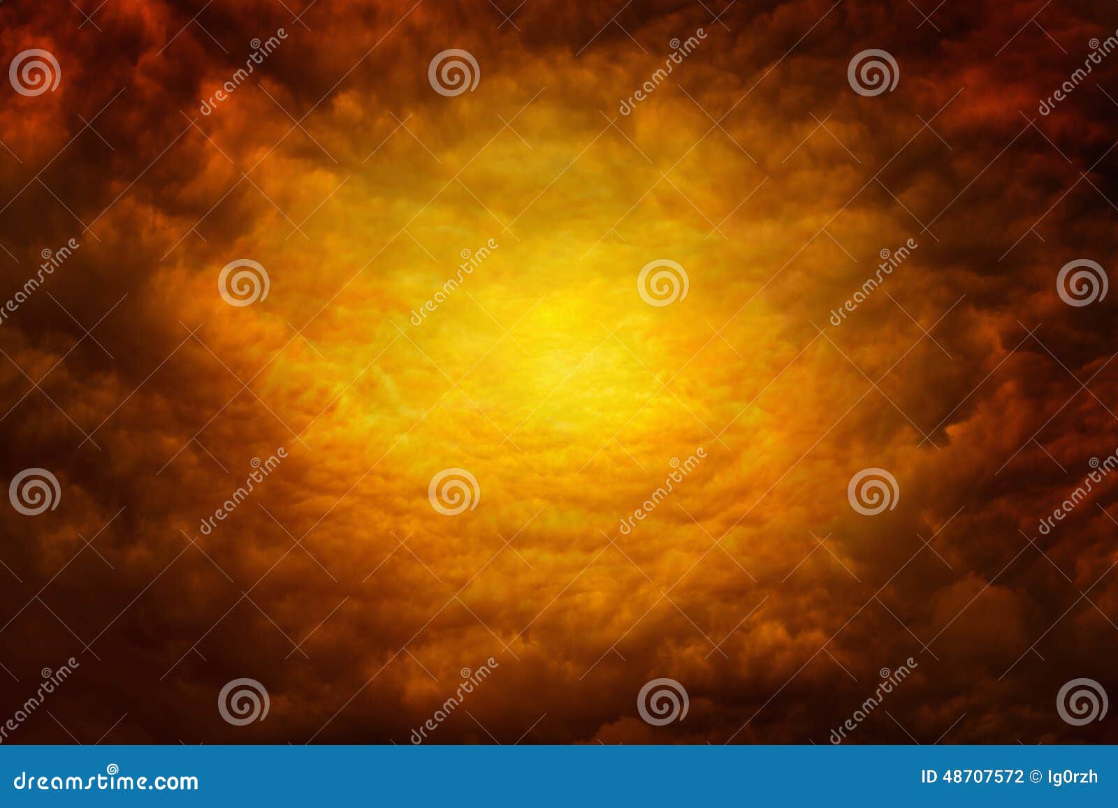 Dramatic Religious Background Hell Realm, Bright Lightnings In Dark Red ...