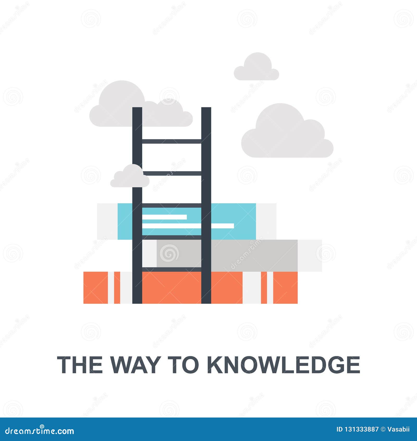 The Way to Knowledge stock vector. Illustration of icon - 131333887