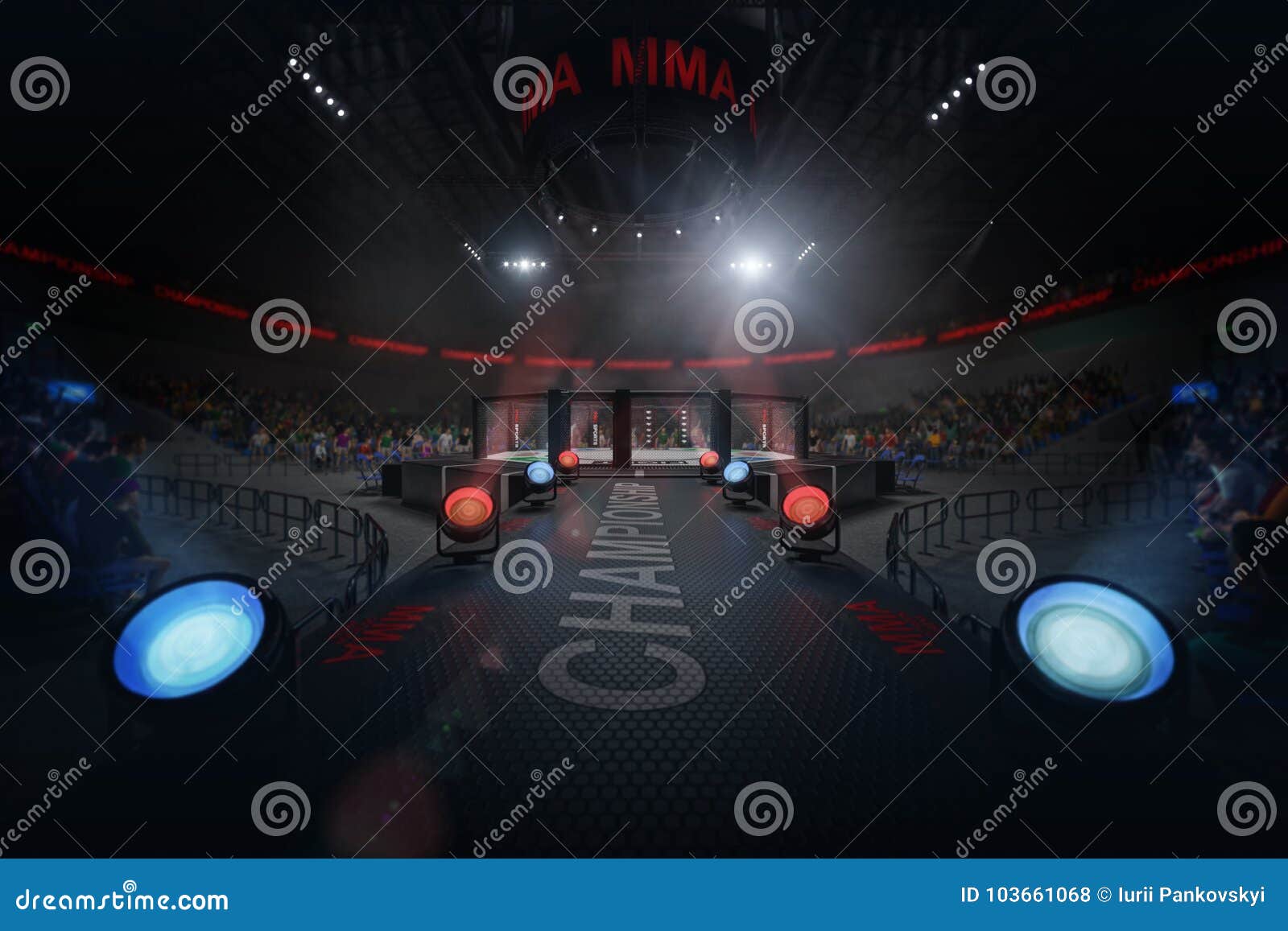 Way To Mma Arena on Crowded Stadium Under Lights Stock Photo - Image of ...