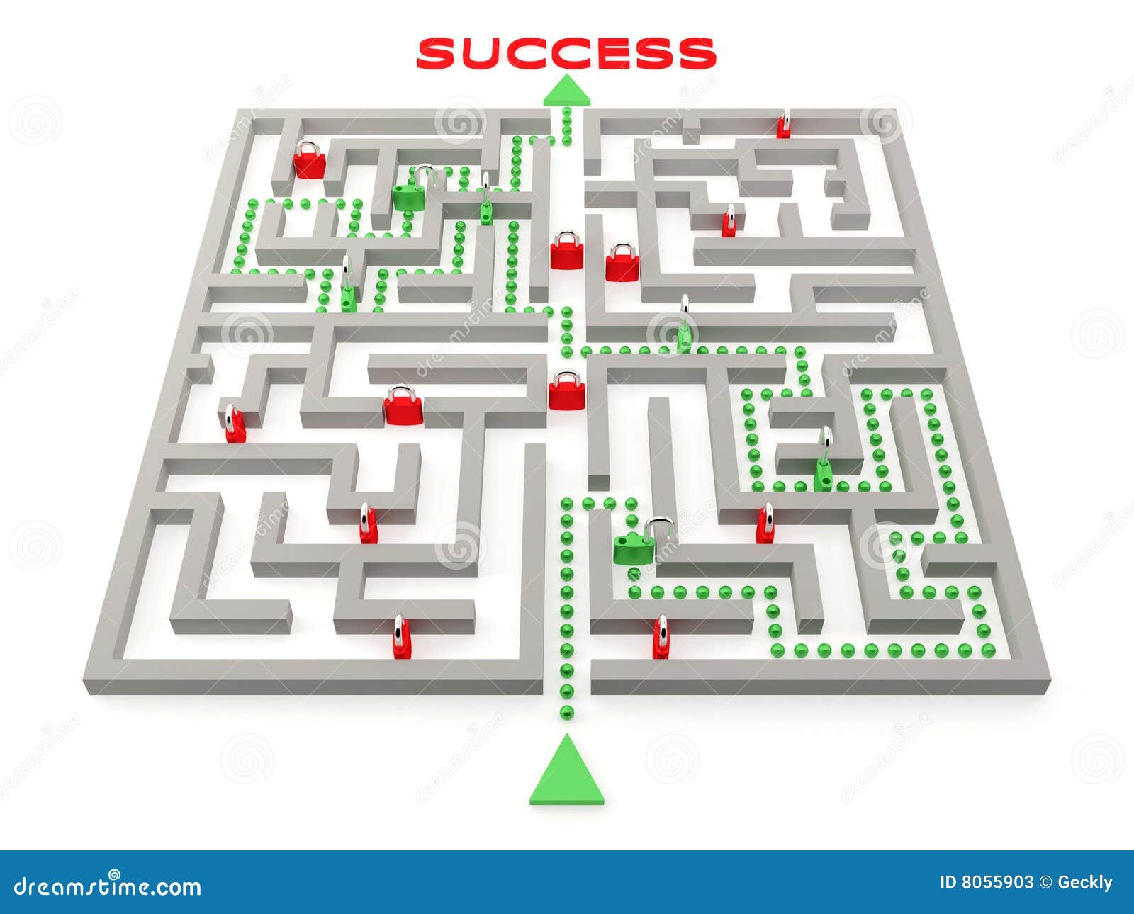 Way to success stock illustration. Illustration of task - 8055903