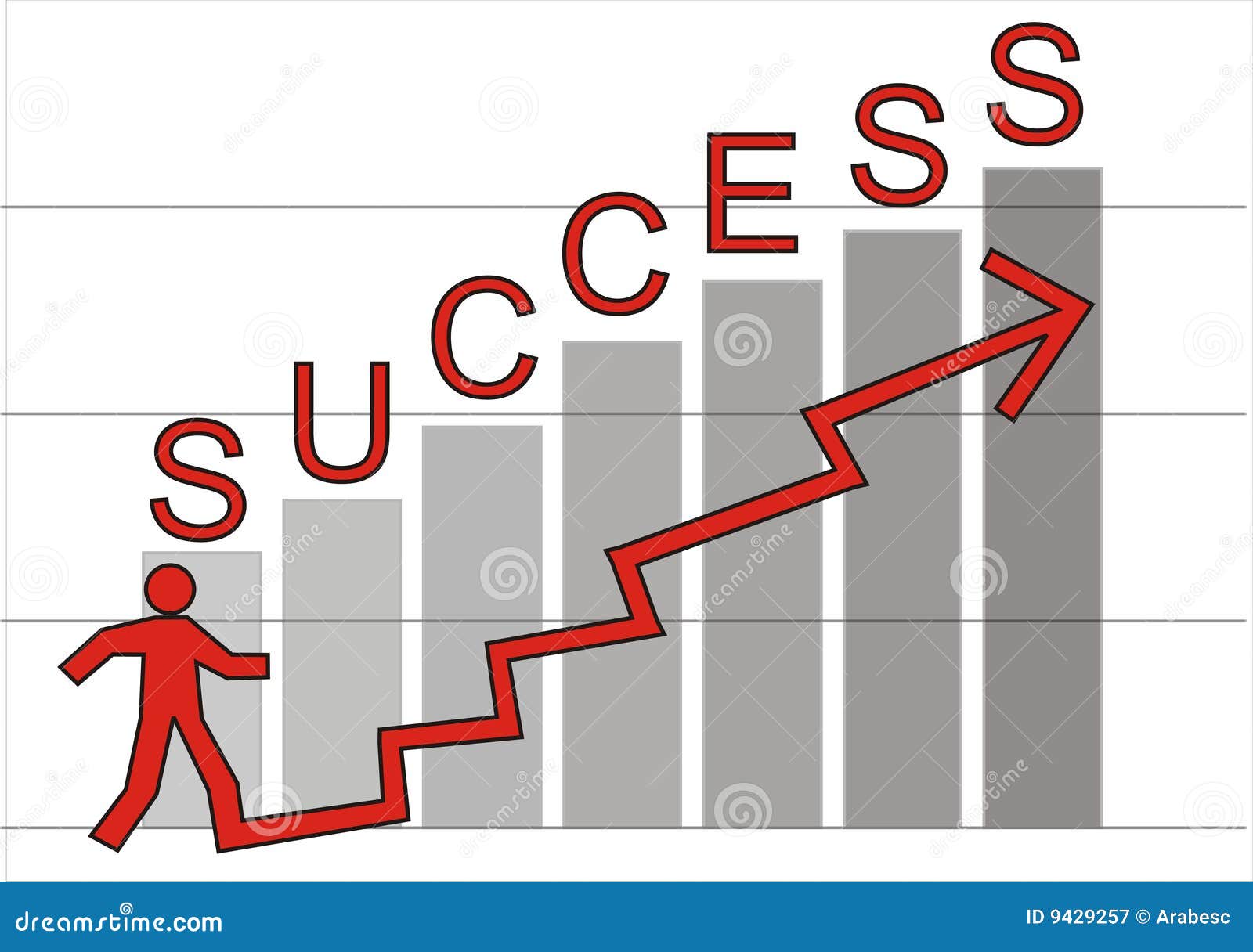 Way to success stock vector. Illustration of business - 9429257