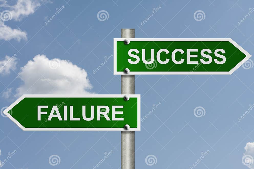 The Way To Success or Failure Stock Image - Image of good, metal: 21437759