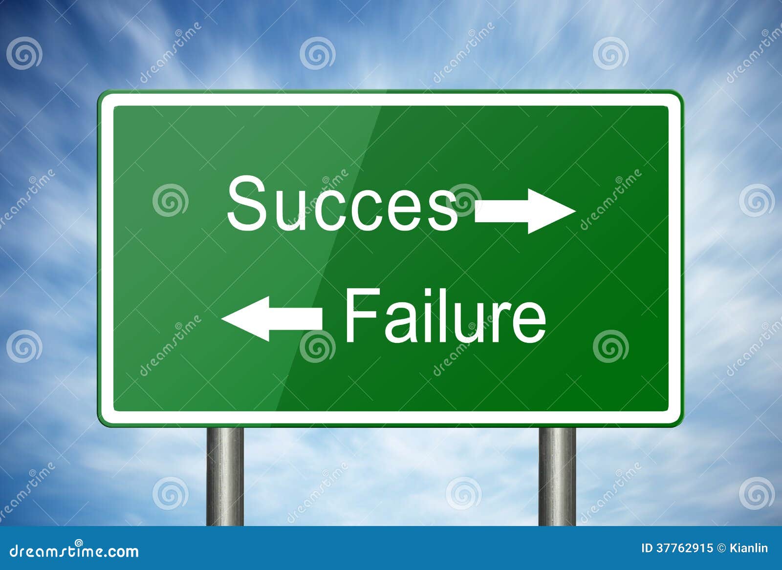 The Way To Success or Failure Stock Image - Image of transportation ...