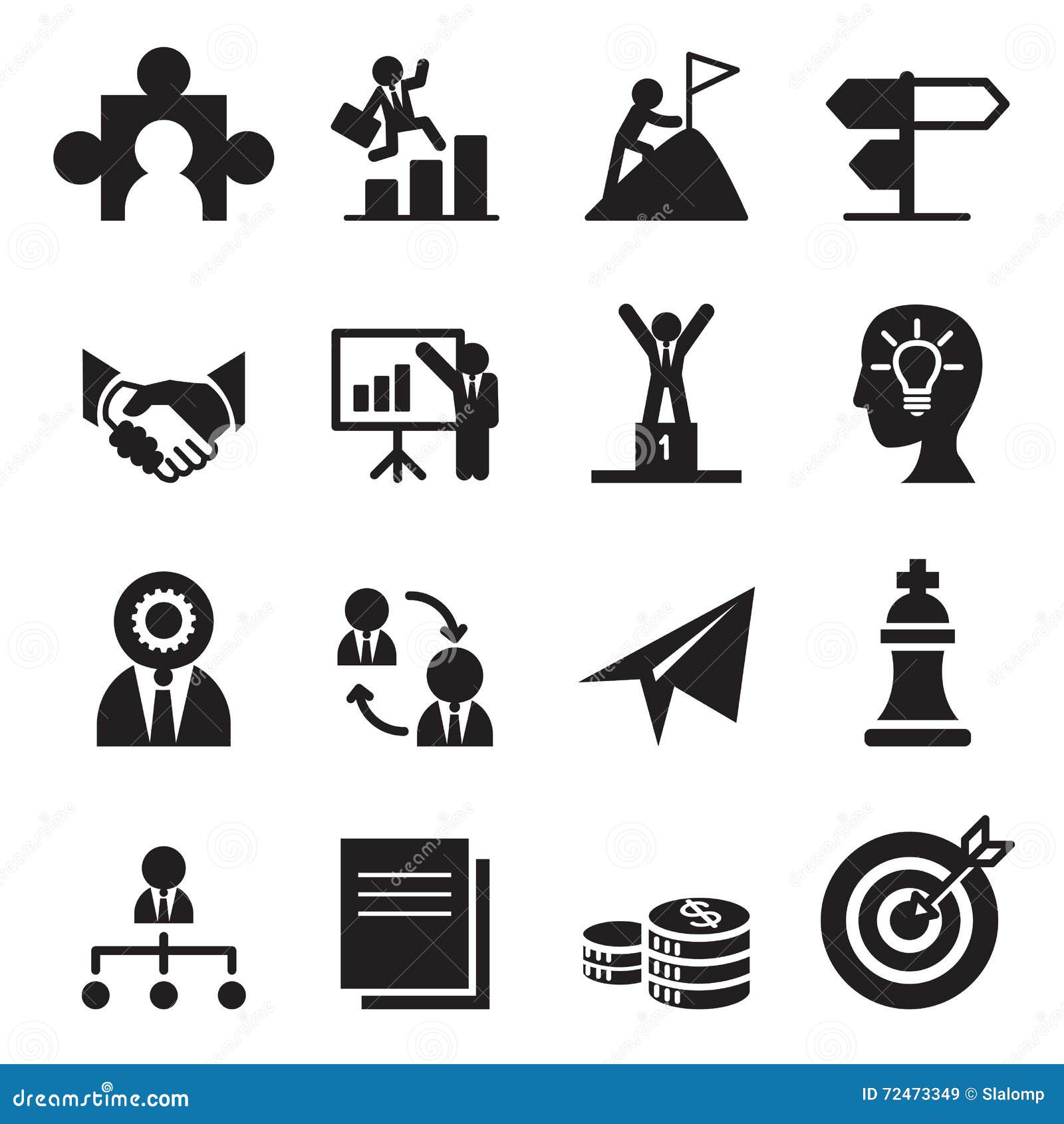 Success Icons Cartoon Vector | CartoonDealer.com #32671841