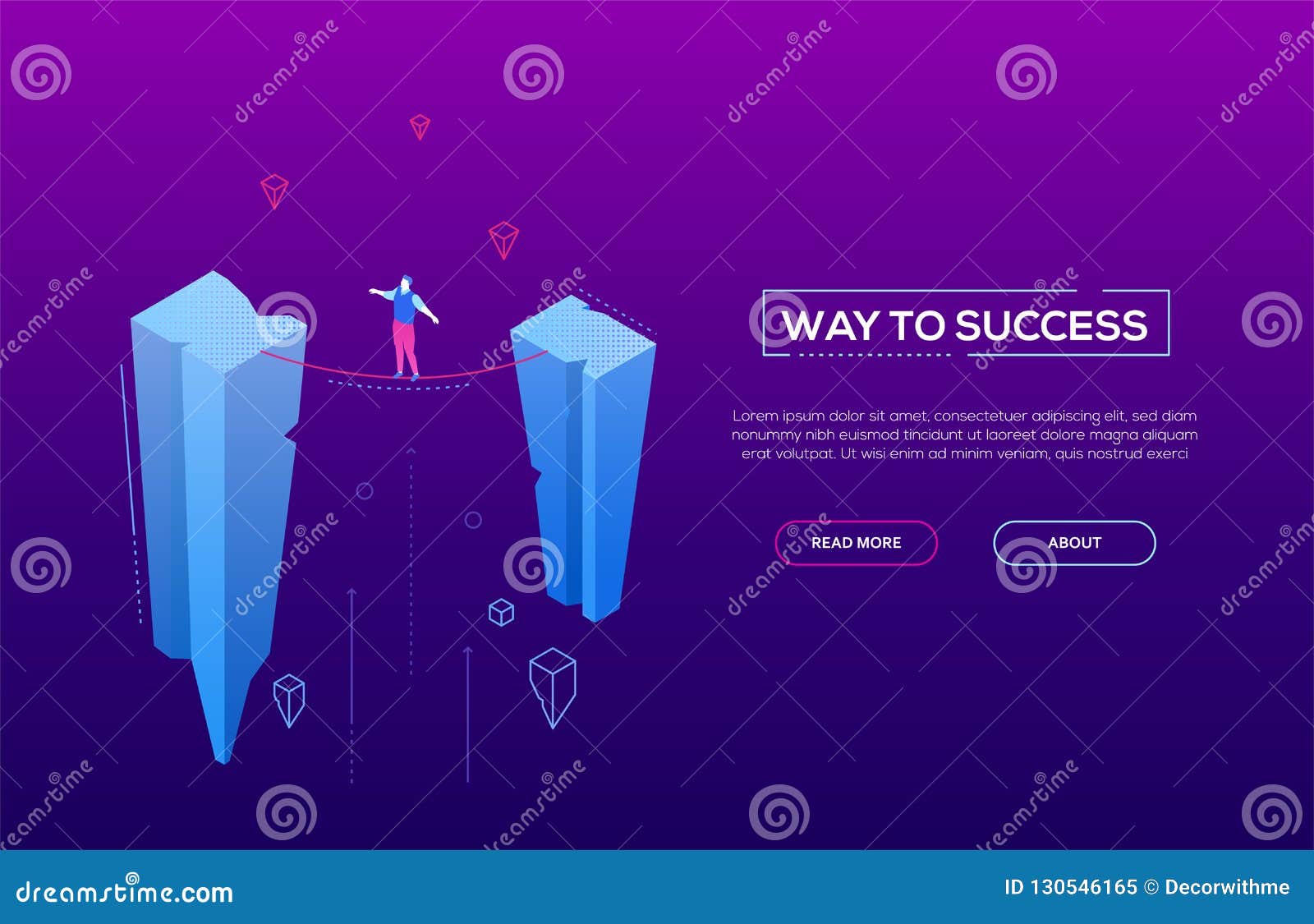 Way To Success - Modern Isometric Vector Web Banner Stock Vector ... Way To Success - Modern Isometric Vector Web Banner Stock Vector ...