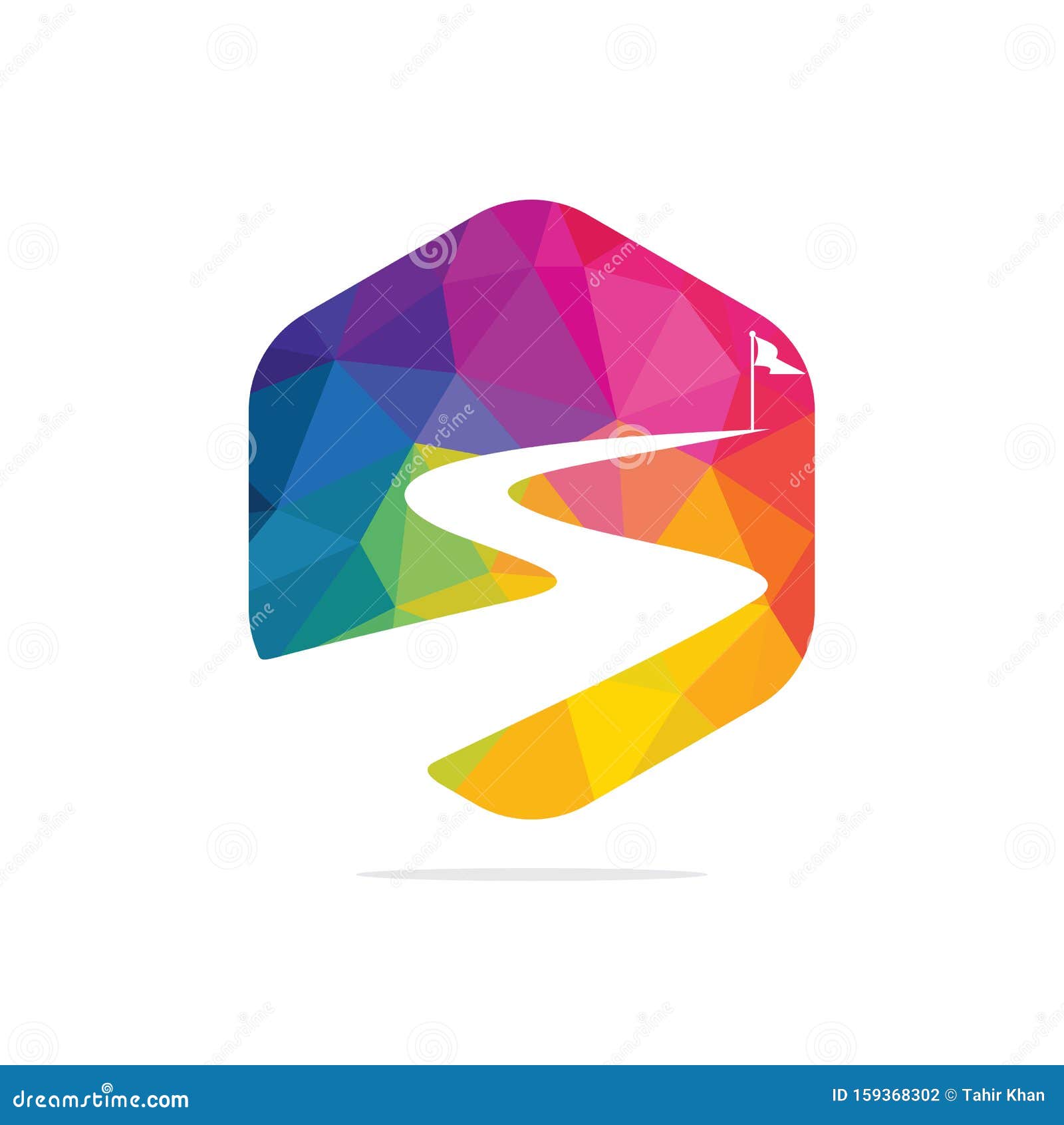 Way To Success Vector Logo Design. Stock Vector - Illustration of ...