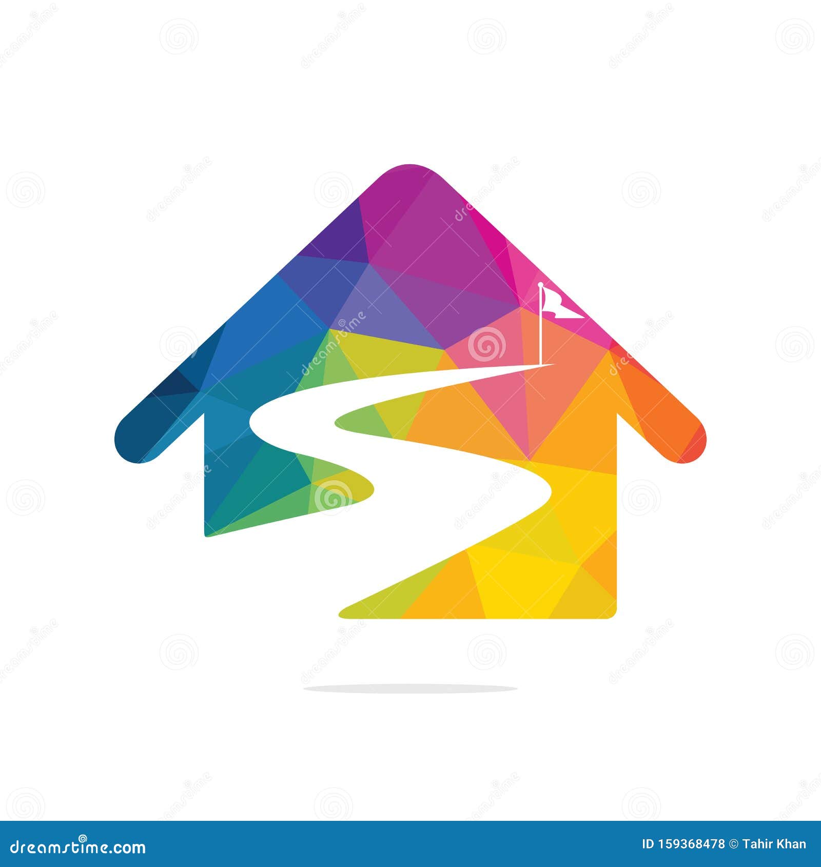 Way To Success Vector Logo Design. Stock Vector - Illustration of ...