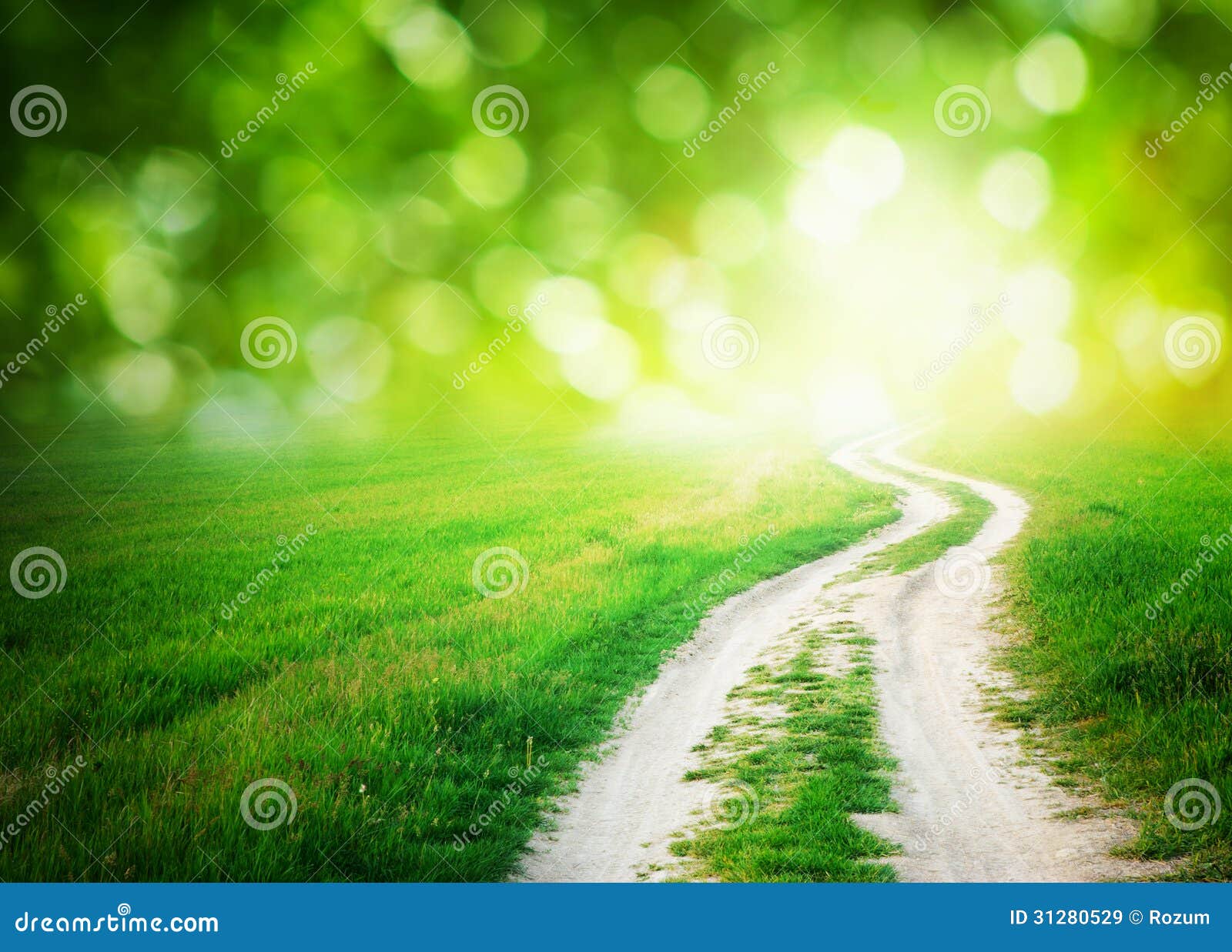 Way to sun stock image. Image of fresh, landscaped, hill - 31280529