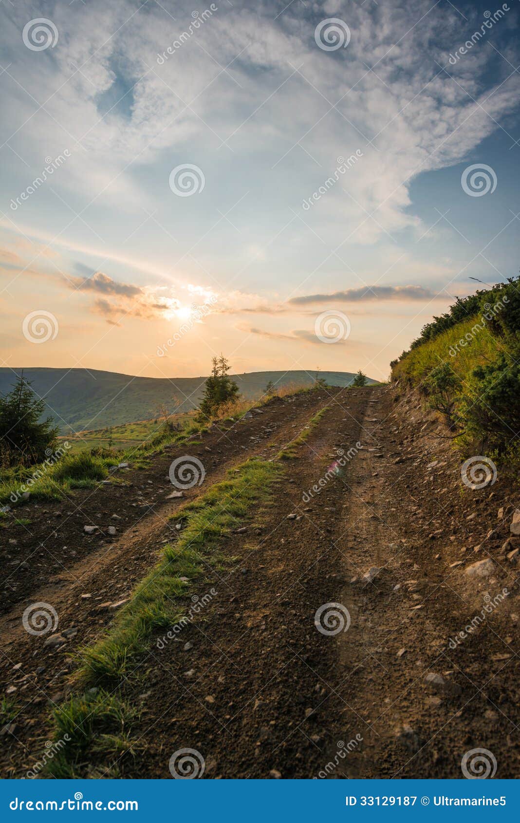 Way to sunrise stock image. Image of locations, cloudscape - 33129187
