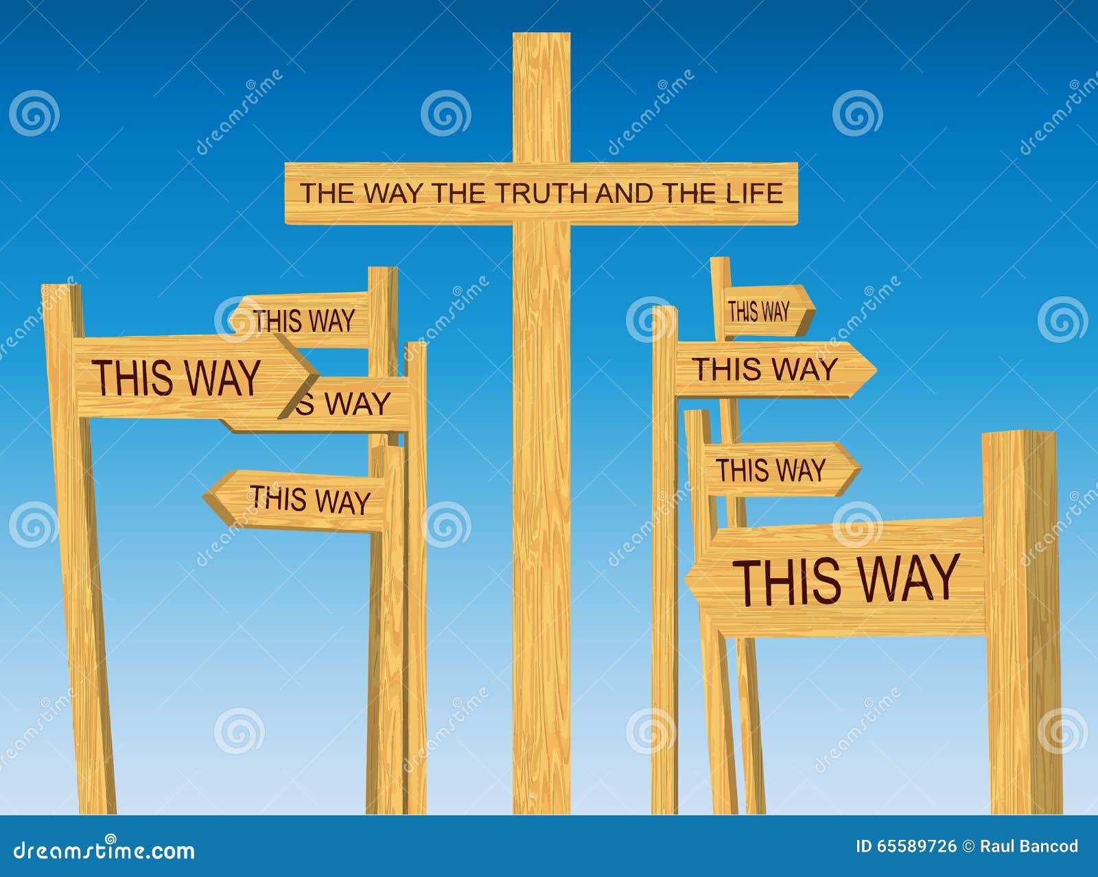 Way, Truth and Life Sign stock vector. Illustration of savior - 65589726